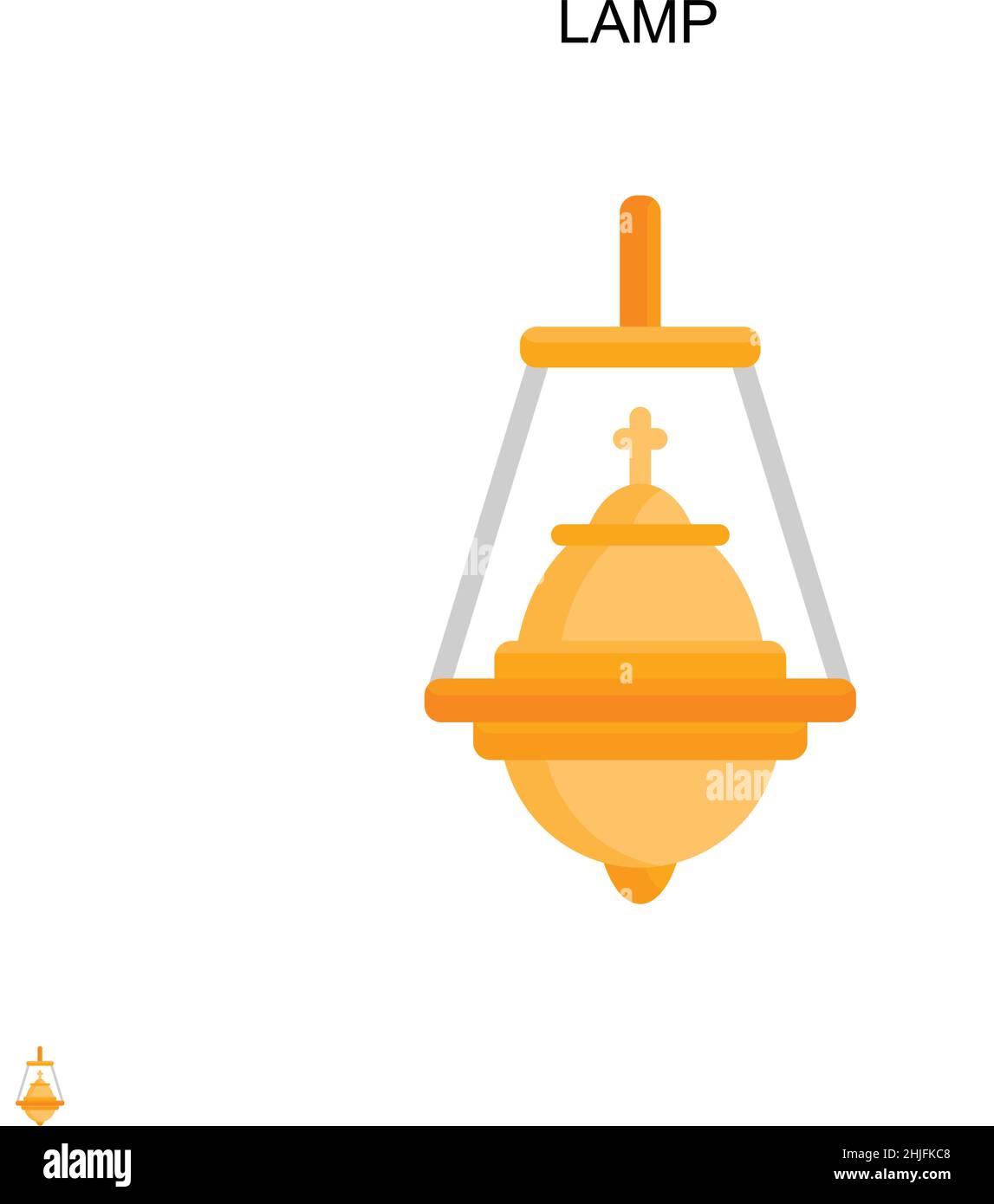 Lamp Simple vector icon. Illustration symbol design template for web ...