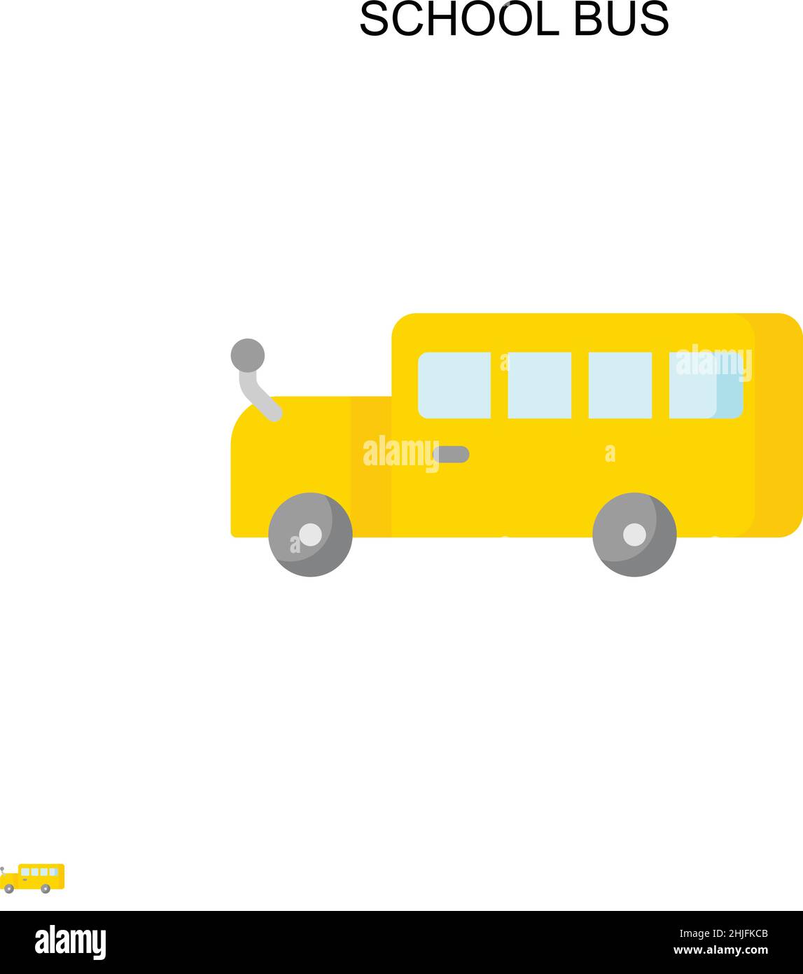 School bus Simple vector icon. Illustration symbol design template for ...