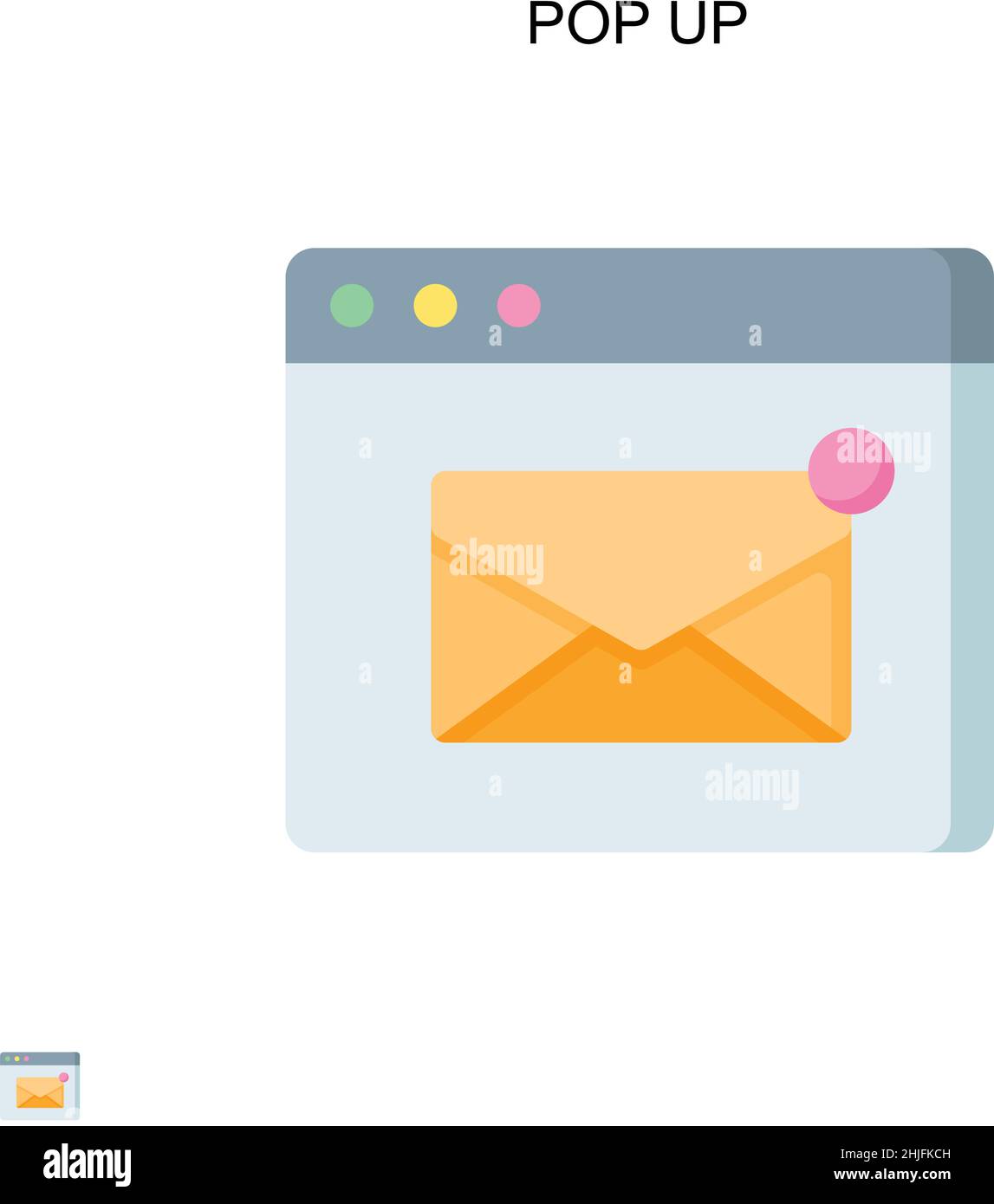 Pop up Simple vector icon. Illustration symbol design template for web ...