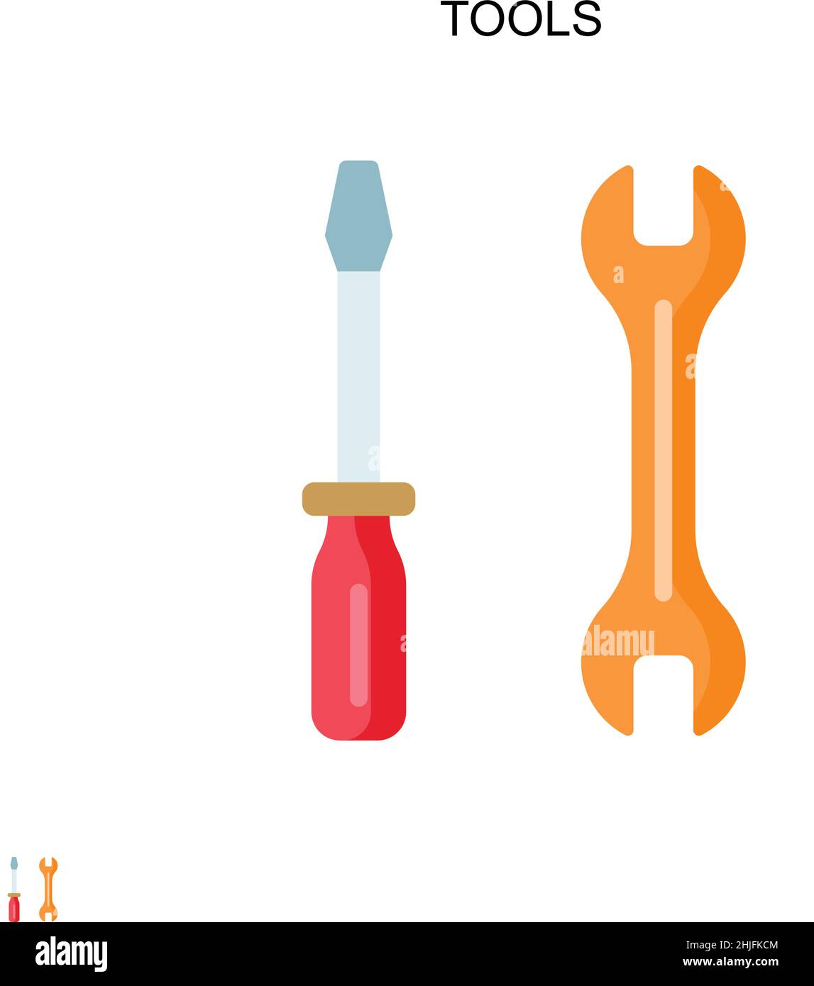 Tools Simple vector icon. Illustration symbol design template for web ...