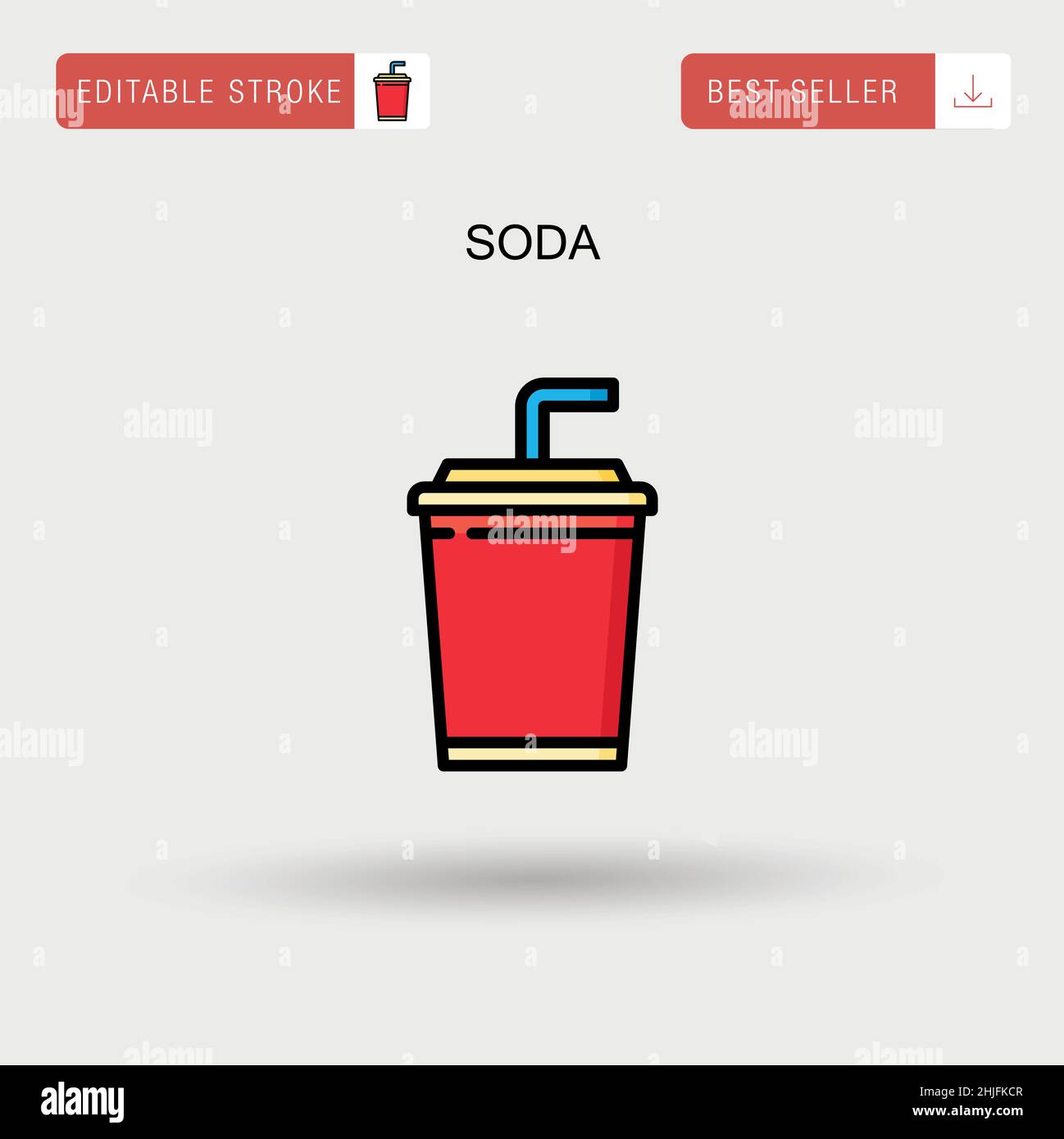 Soda Simple vector icon Stock Vector Image & Art - Alamy