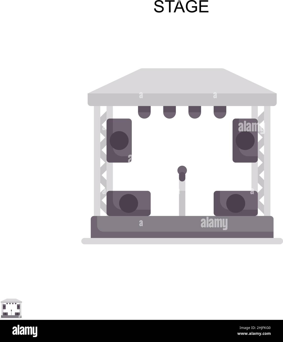 Empty podium auditorium Stock Vector Images - Alamy