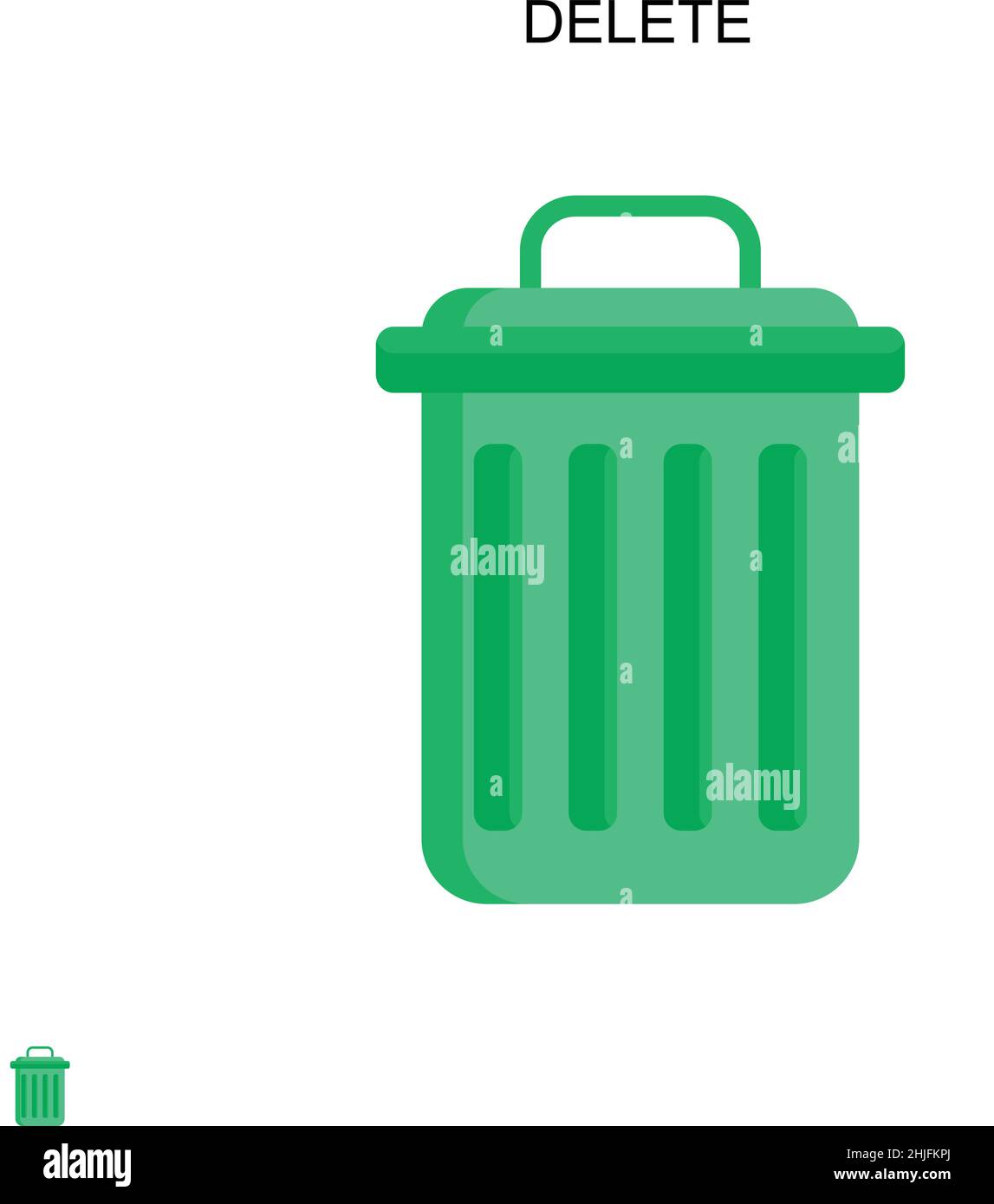 Delete Simple vector icon. Illustration symbol design template for web ...