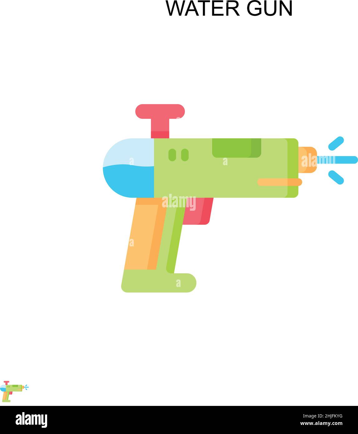 Water gun Simple vector icon. Illustration symbol design template for ...