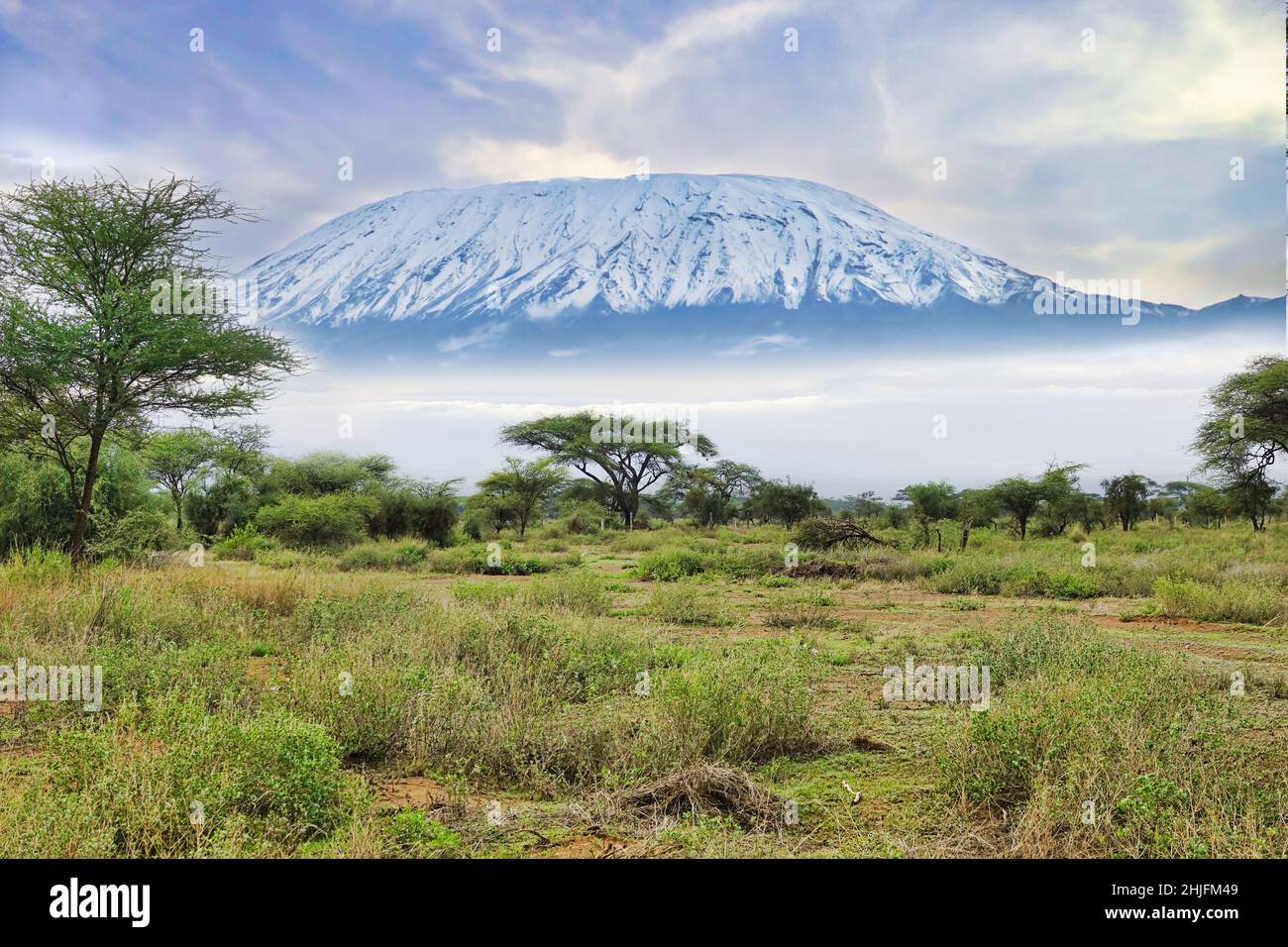 Pictures of the snow-covered Kilimanjaro in Kenya Stock Photo - Alamy