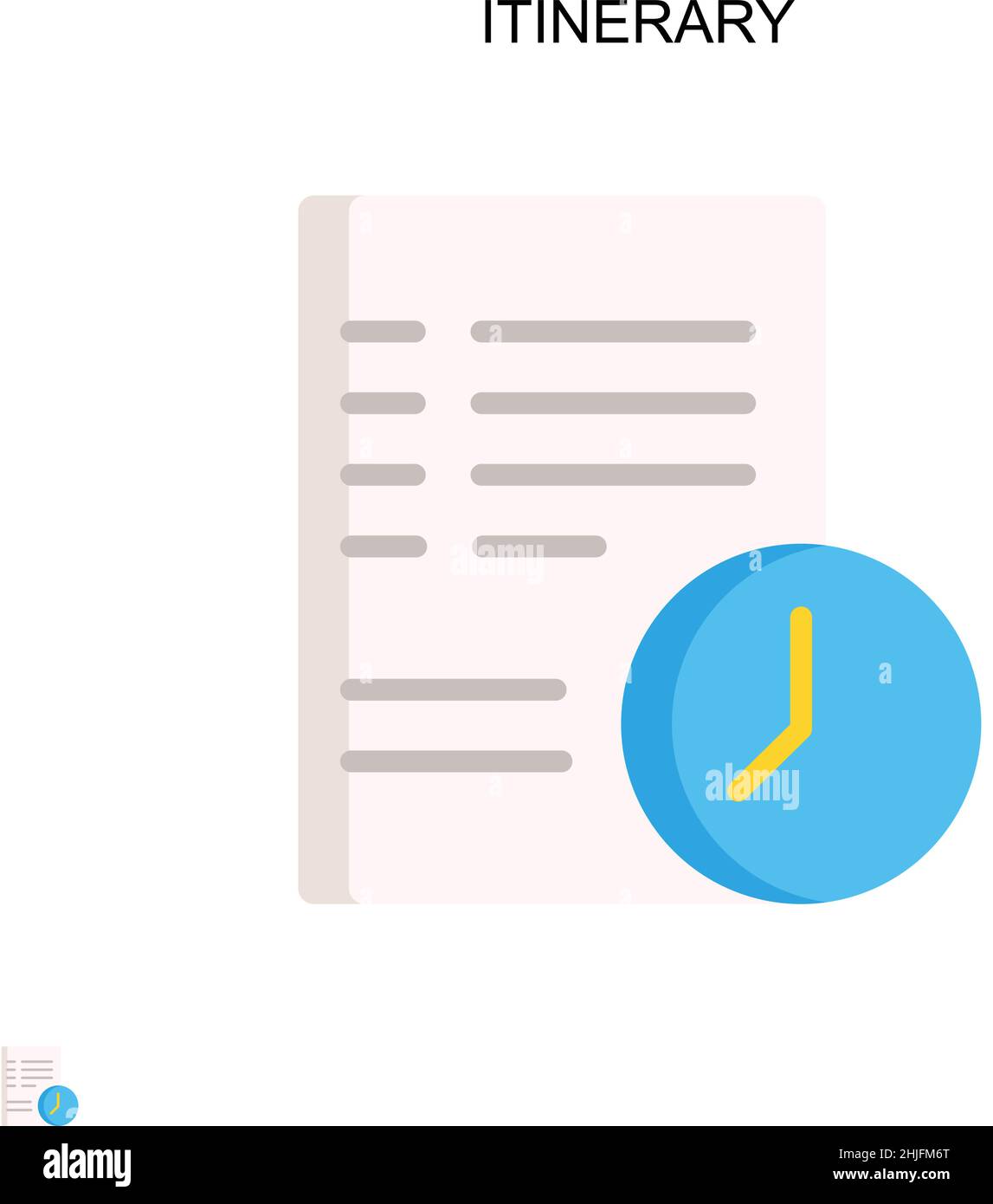 Itinerary Simple vector icon. Illustration symbol design template for web mobile UI element ...