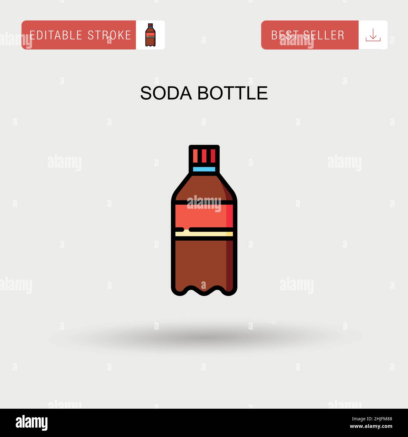 Soda bottle Simple vector icon Stock Vector Image & Art - Alamy