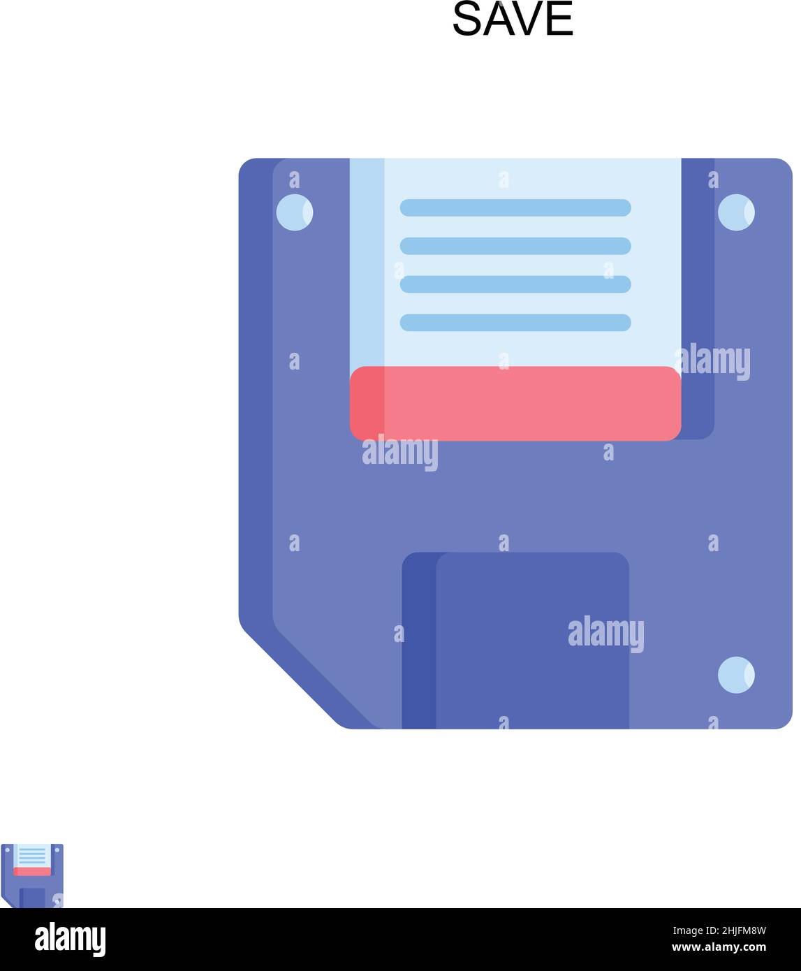 Save Simple vector icon. Illustration symbol design template for web ...