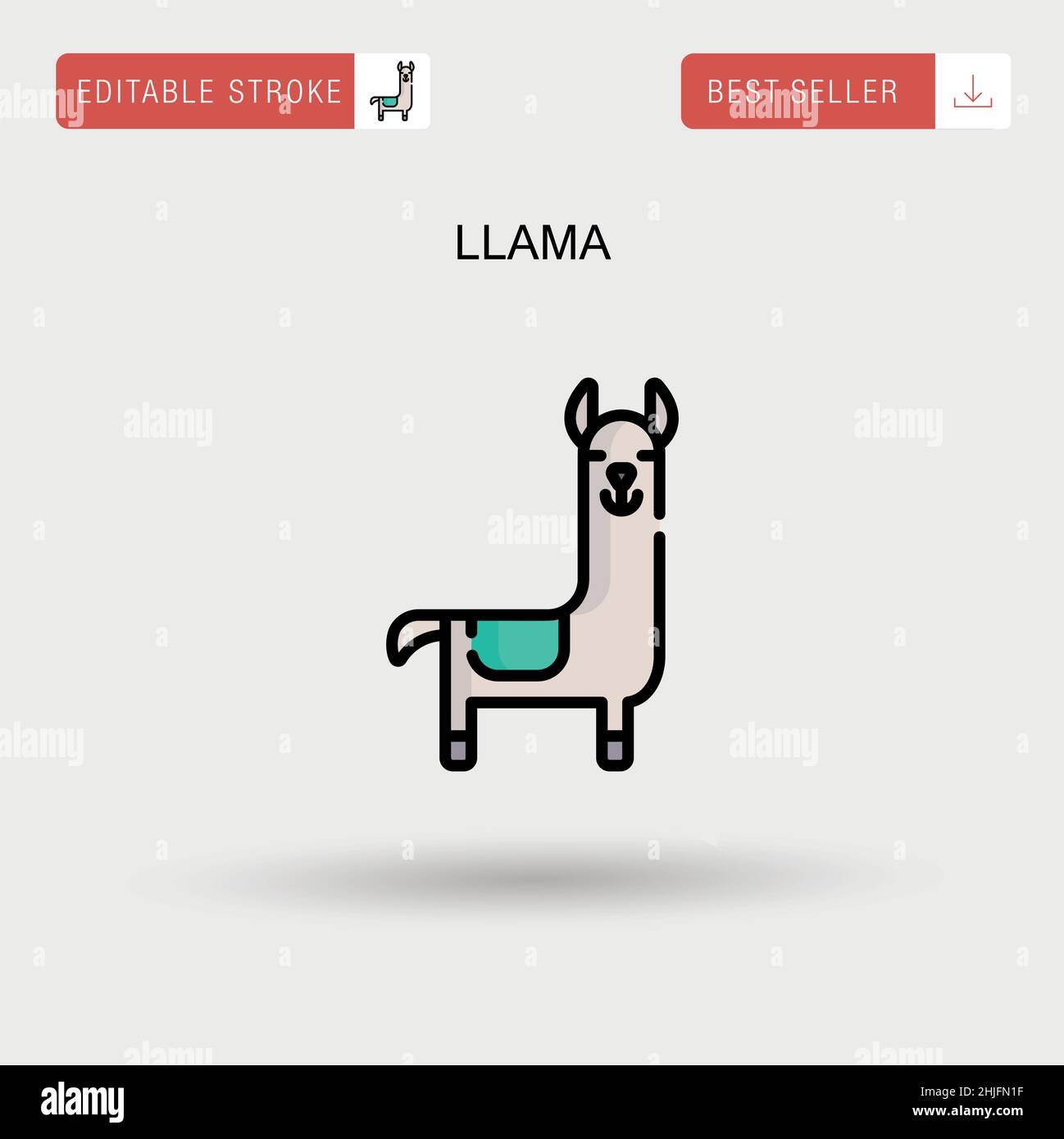 Llama Simple vector icon Stock Vector Image & Art - Alamy