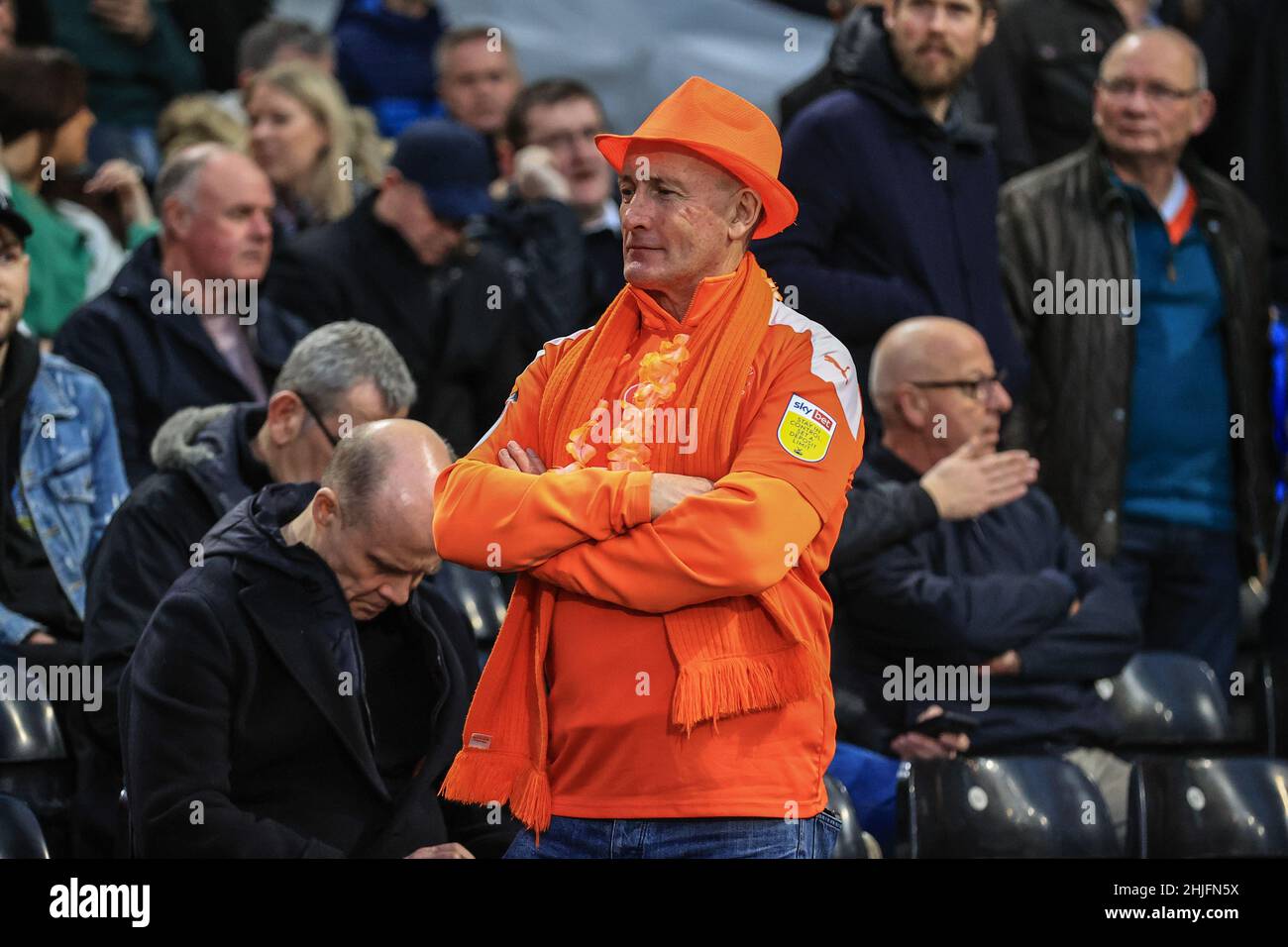 A Blackpool fan at half time Stock Photo - Alamy