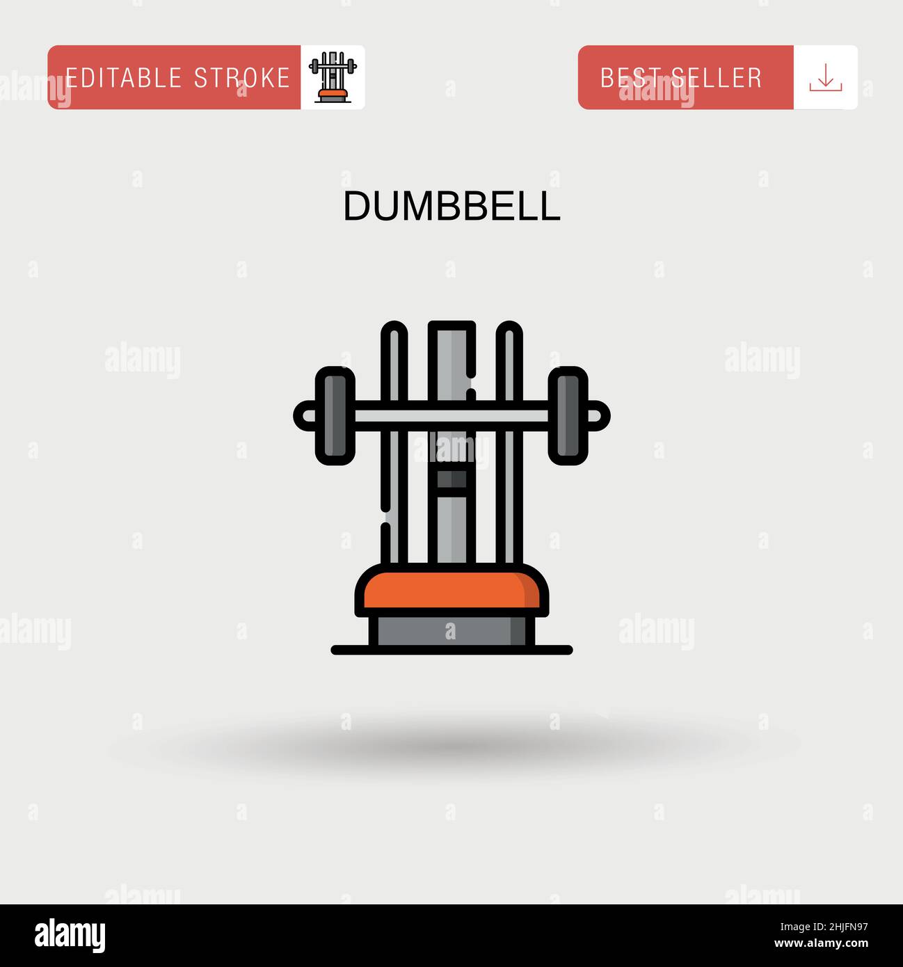Red dumbbells Stock Vector Images - Alamy