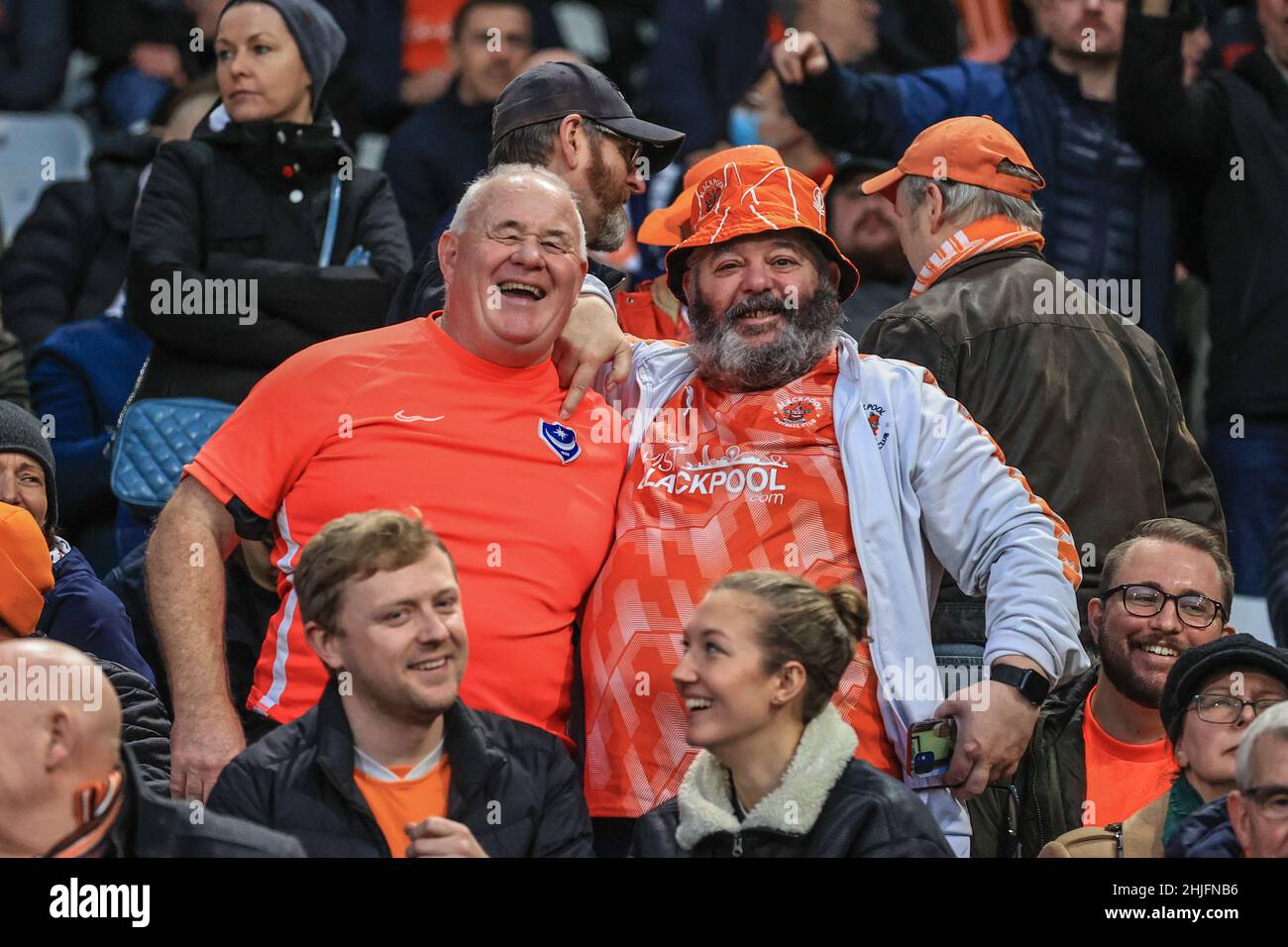 Blackpool fans at half time Stock Photo - Alamy