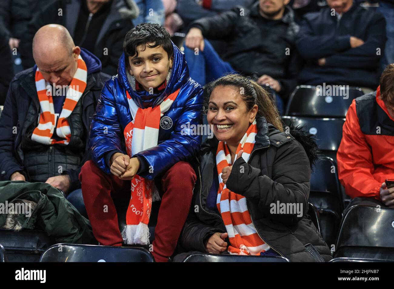 Blackpool fans at half time Stock Photo - Alamy