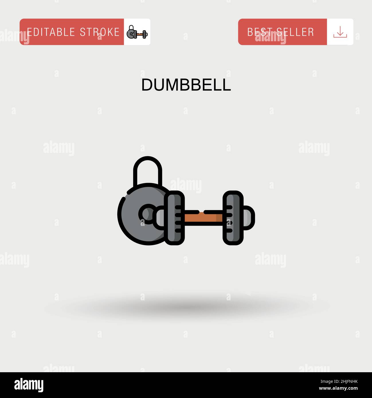Dumbbell Simple vector icon Stock Vector Image & Art - Alamy