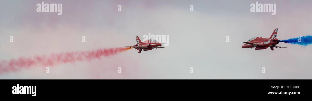 RAF Red Arrows air display Duxford Airshow 2021 Stock Photo - Alamy