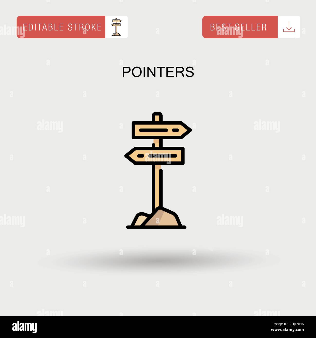 Pointers Simple vector icon Stock Vector Image & Art - Alamy