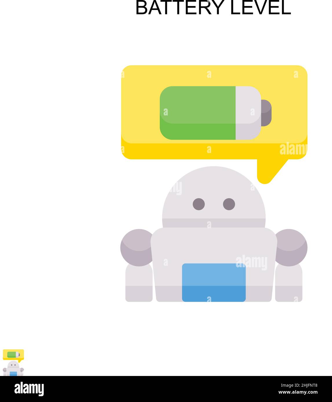 Battery level Simple vector icon. Illustration symbol design template ...