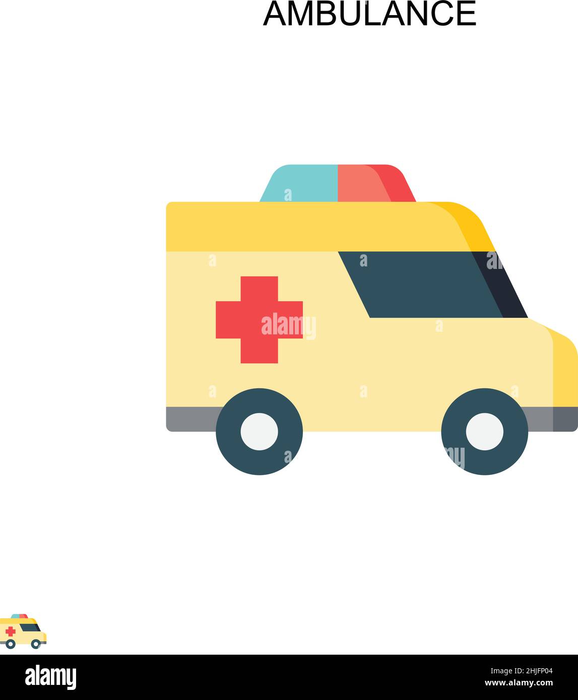 Ambulance Simple vector icon. Illustration symbol design template for ...