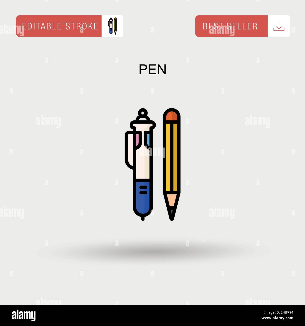 Pen Simple vector icon Stock Vector Image & Art - Alamy