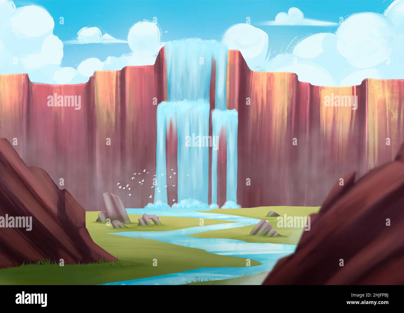 Waterfall Concept Art