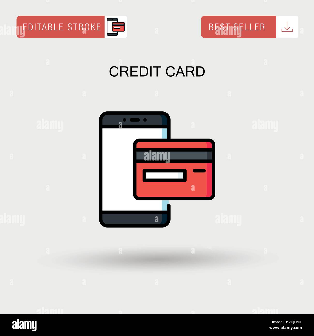 Credit card Simple vector icon Stock Vector Image & Art - Alamy