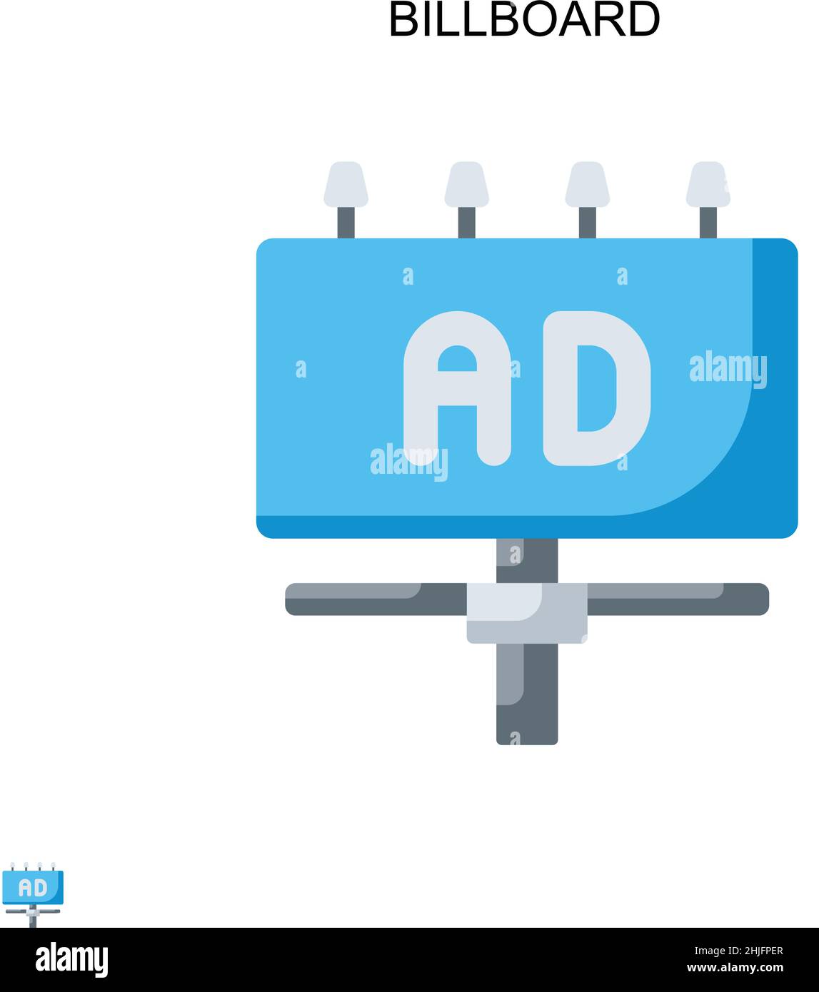 Billboard Simple vector icon. Illustration symbol design template for ...