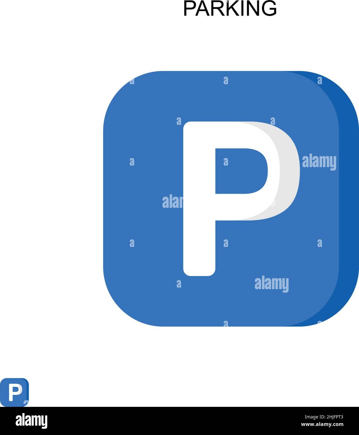 Parking Simple vector icon. Illustration symbol design template for web ...