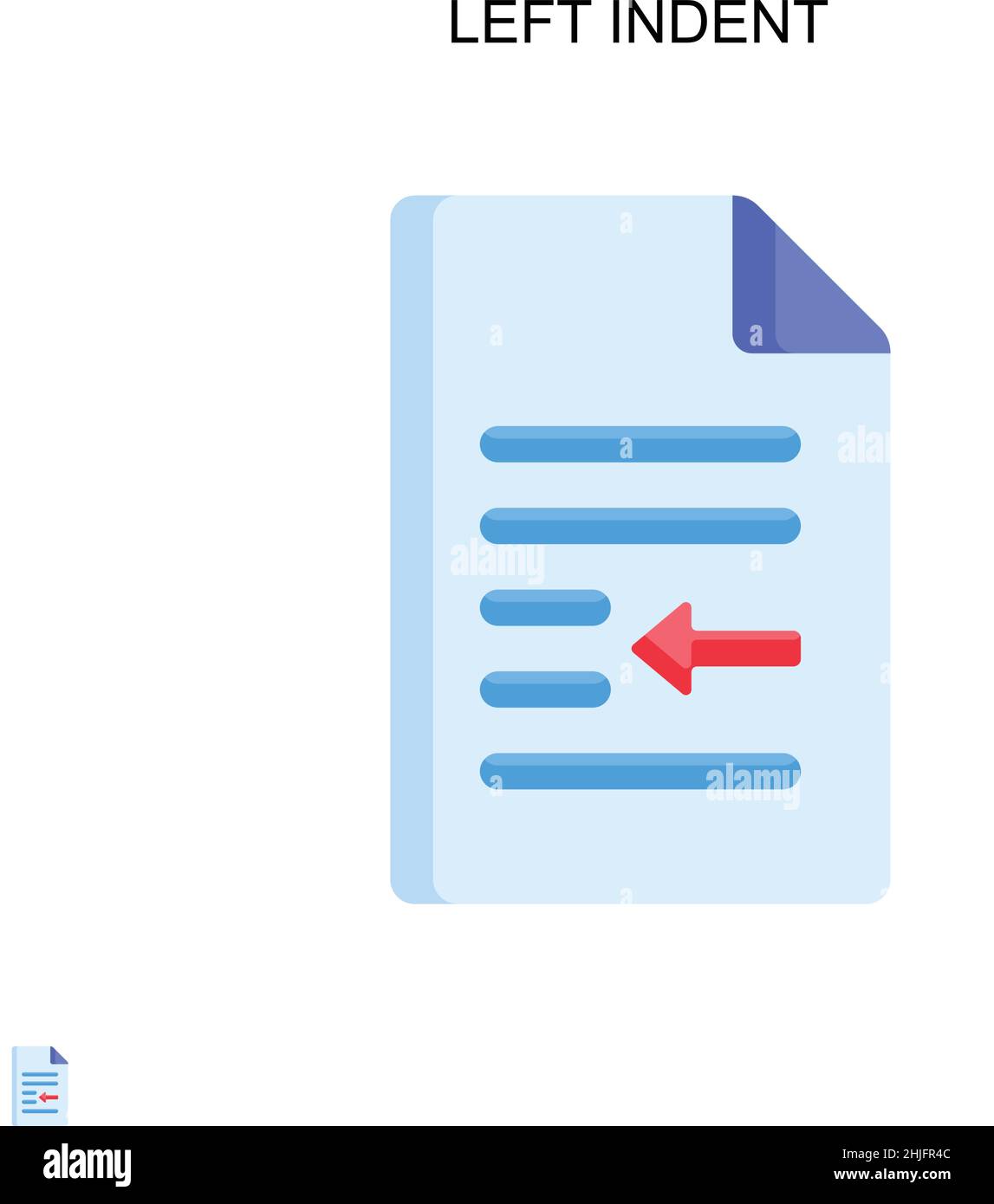 Left indent Simple vector icon. Illustration symbol design template for ...