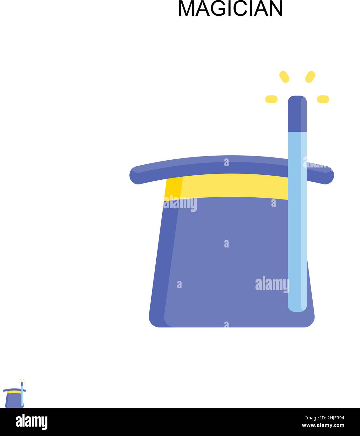Magician Simple vector icon. Illustration symbol design template for ...