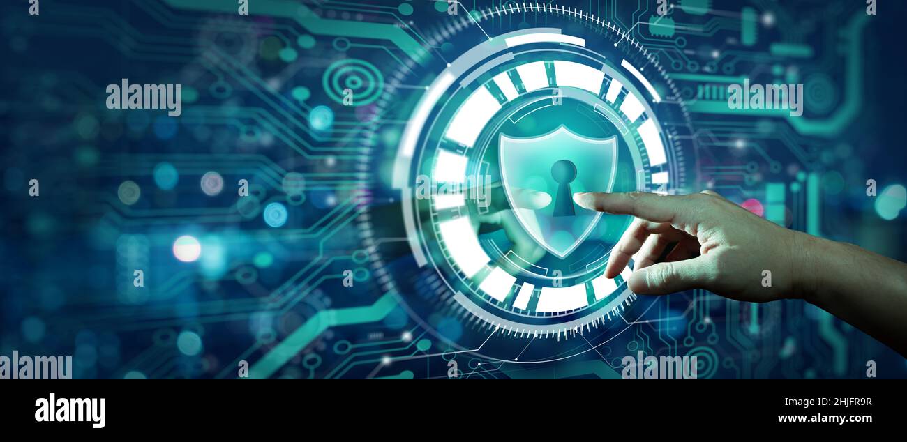 Double Exposure of Night City and Data protection Cyber Security ...