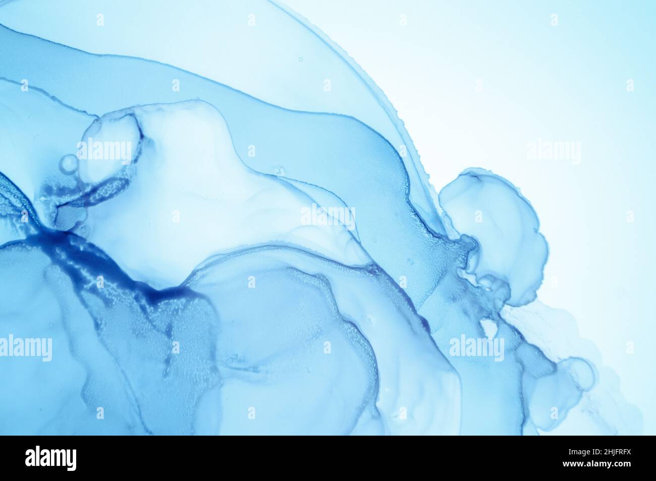 Mixing Inks. Art Wave Background. Indigo Abstract Stock Photo - Alamy