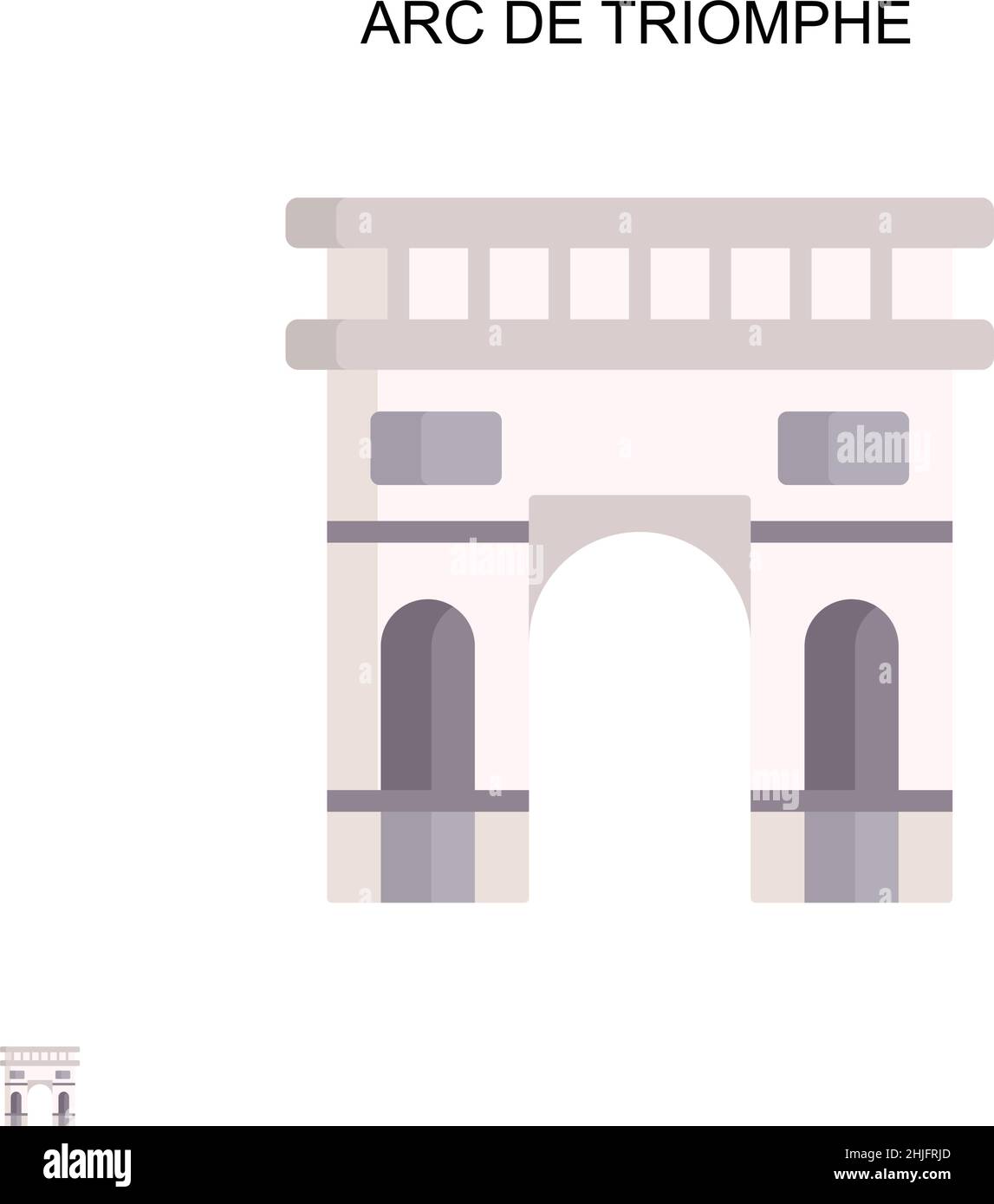 Arc de triomphe Simple vector icon. Illustration symbol design template ...