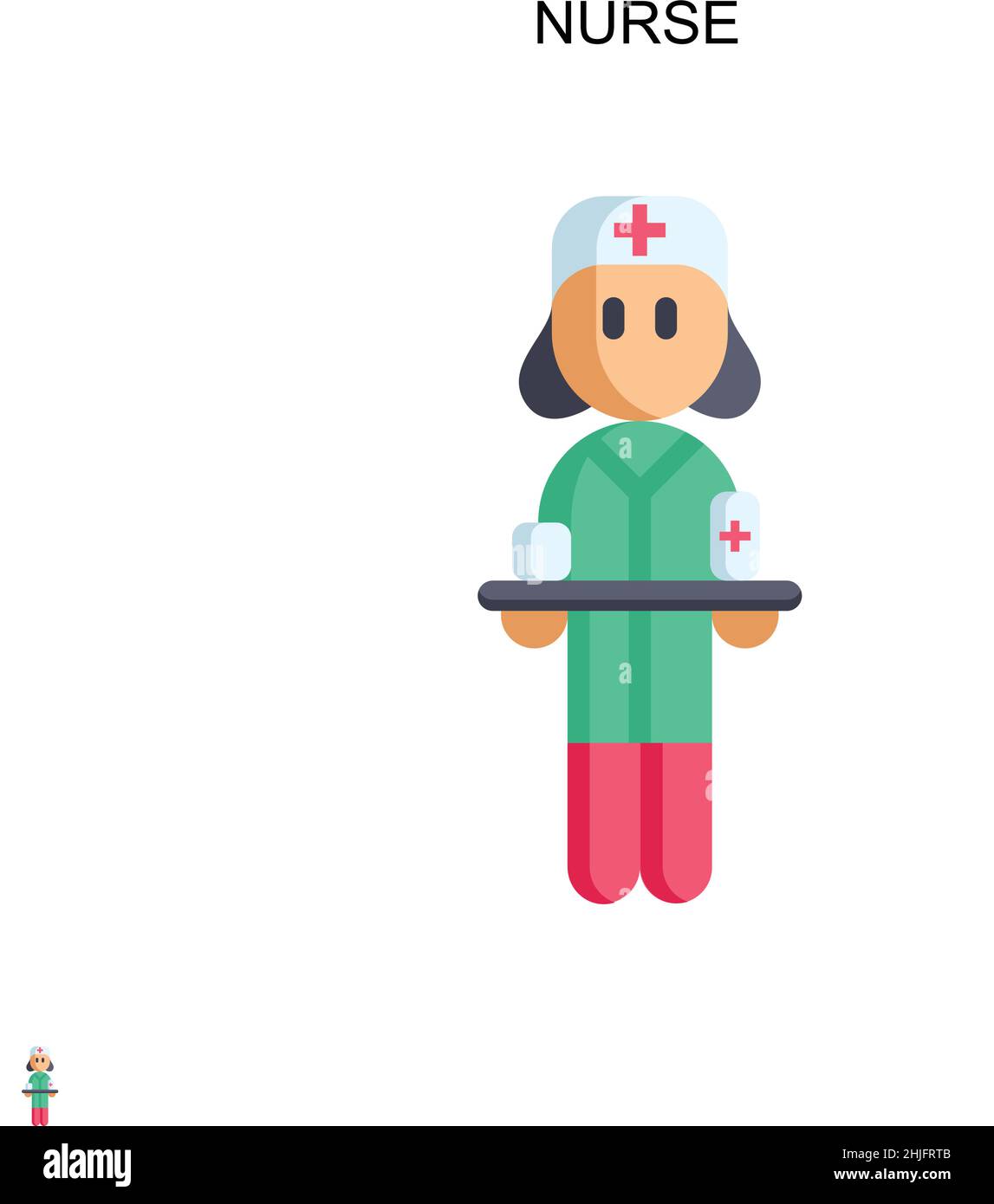 Nurse Simple vector icon. Illustration symbol design template for web ...