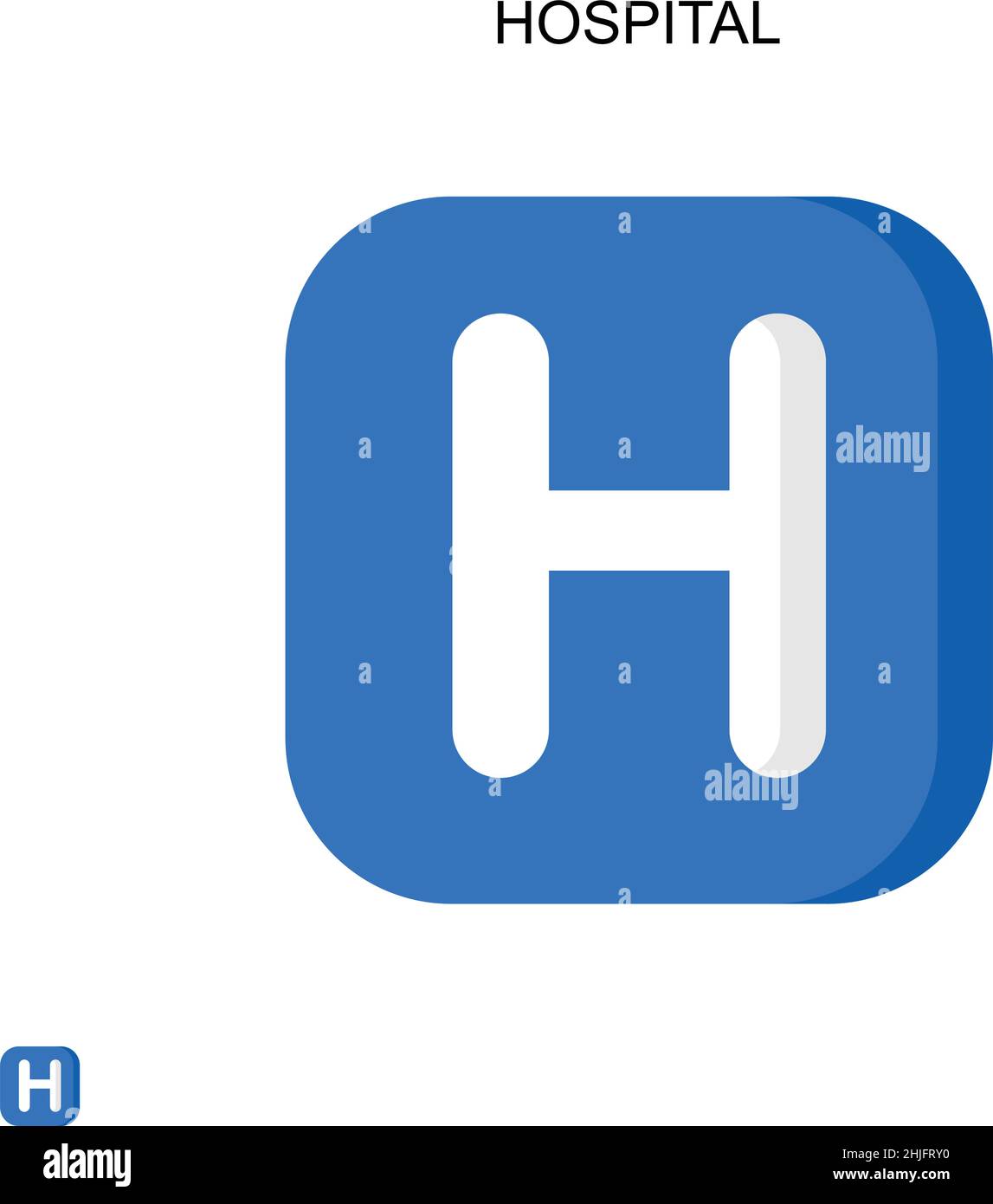 Hospital Simple vector icon. Illustration symbol design template for ...