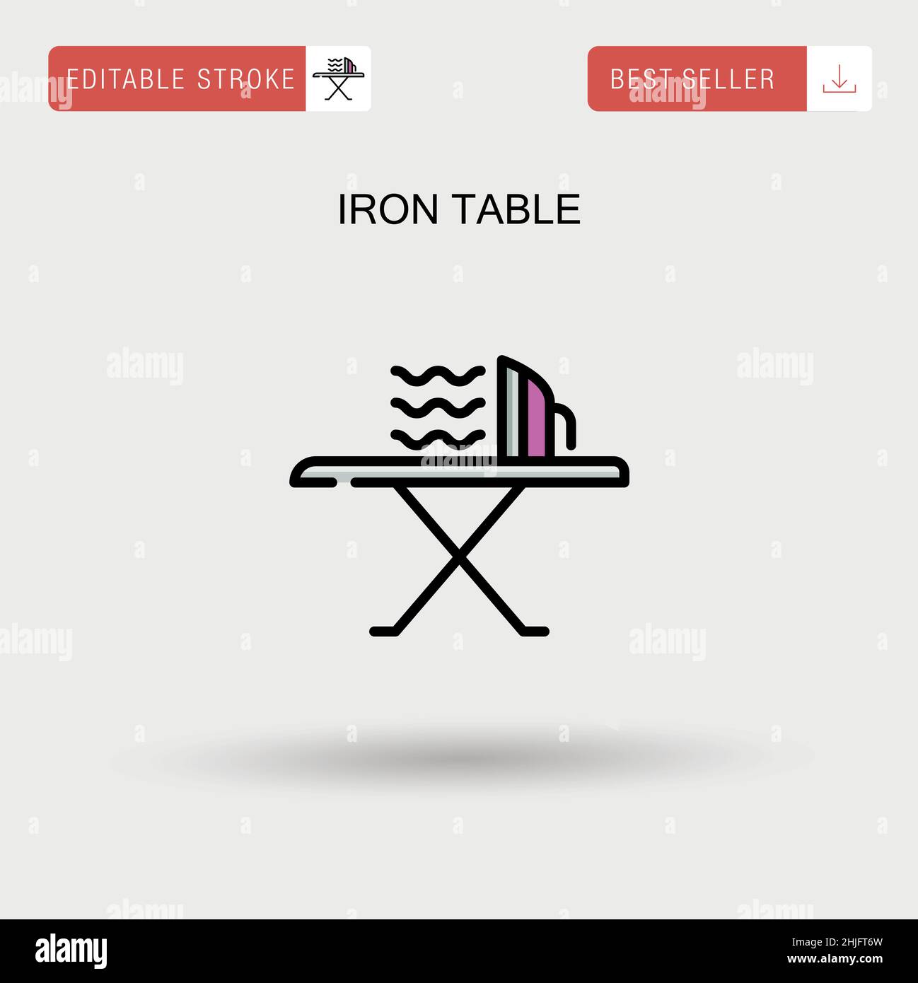 Iron table Simple vector icon Stock Vector Image & Art - Alamy