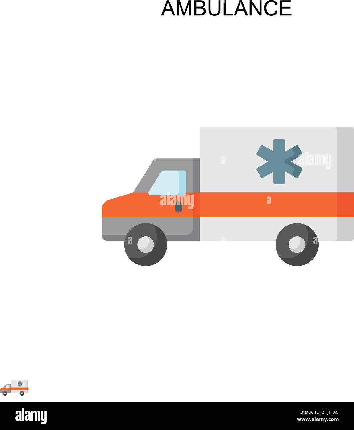 Ambulance Simple vector icon. Illustration symbol design template for ... Ambulance Simple vector icon. Illustration symbol design template for ...