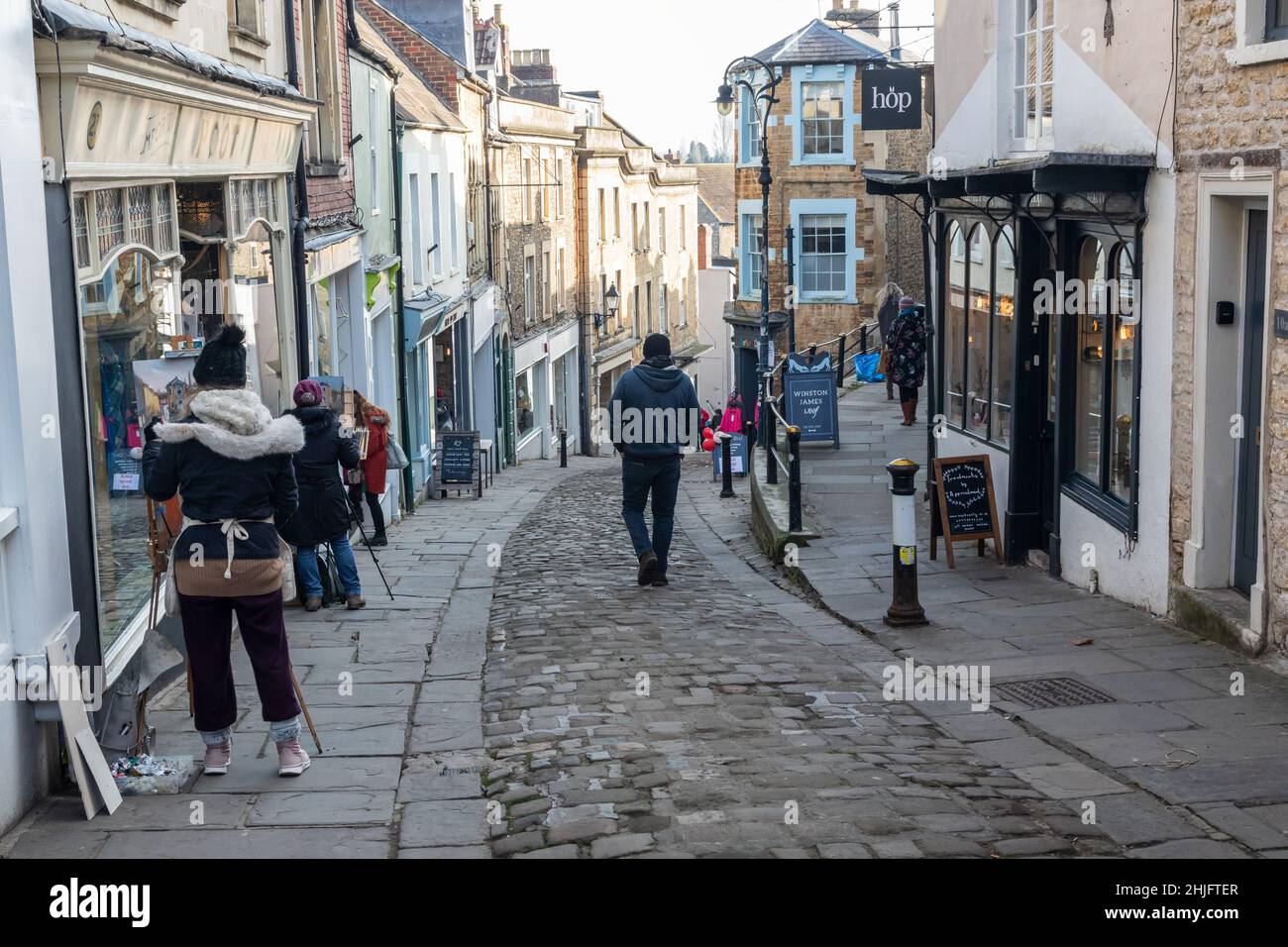 Catherine hill street in frome hi-res stock photography and images - Alamy