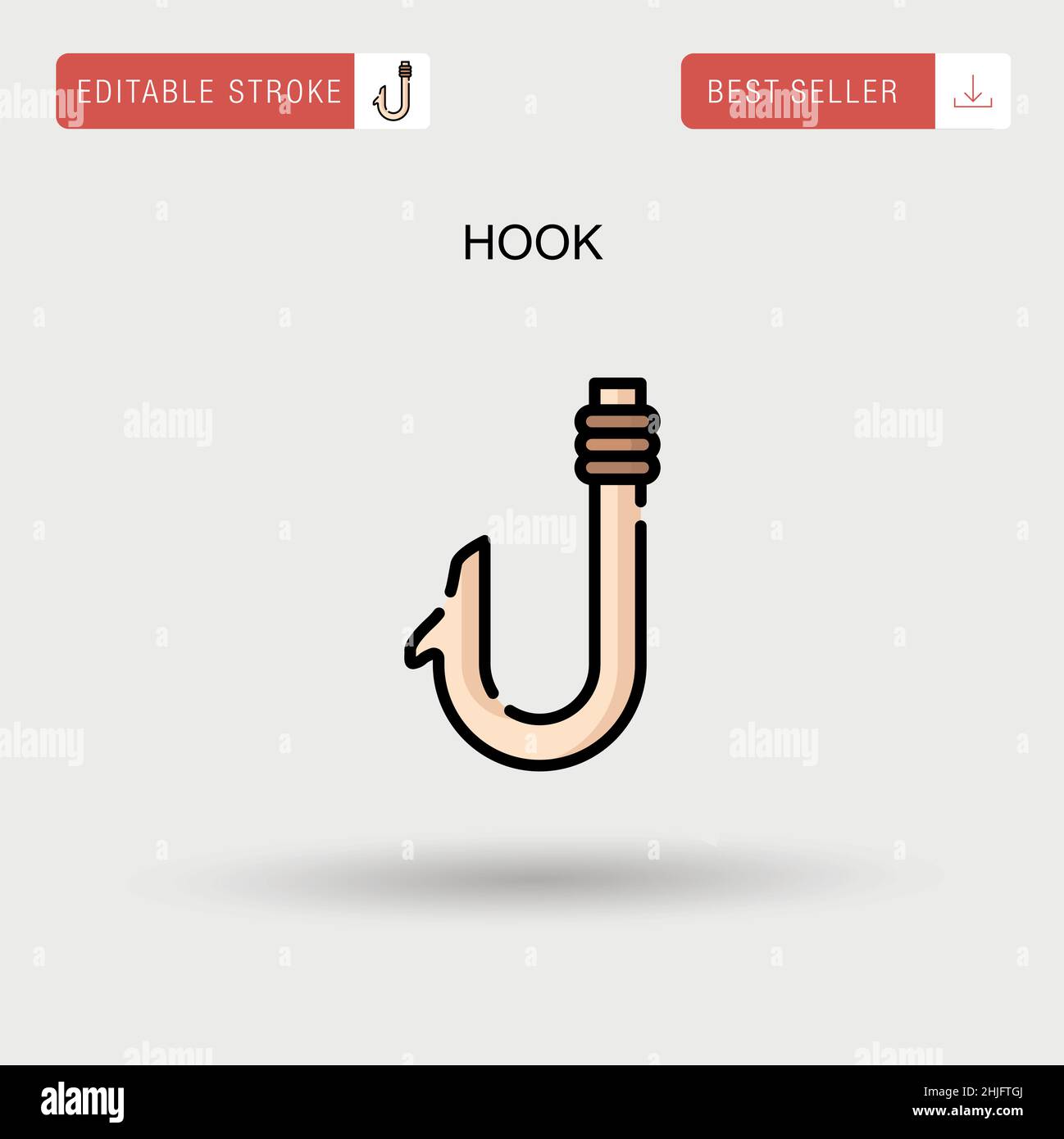 Hook Simple vector icon Stock Vector Image & Art - Alamy