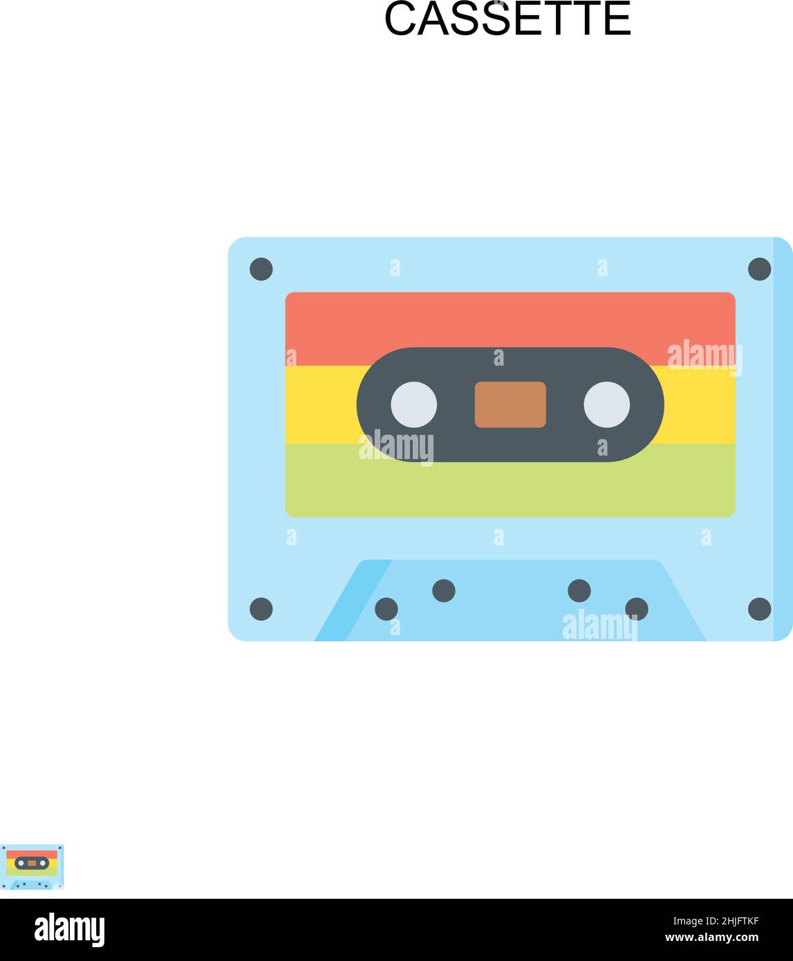 Cassette Simple vector icon. Illustration symbol design template for ...