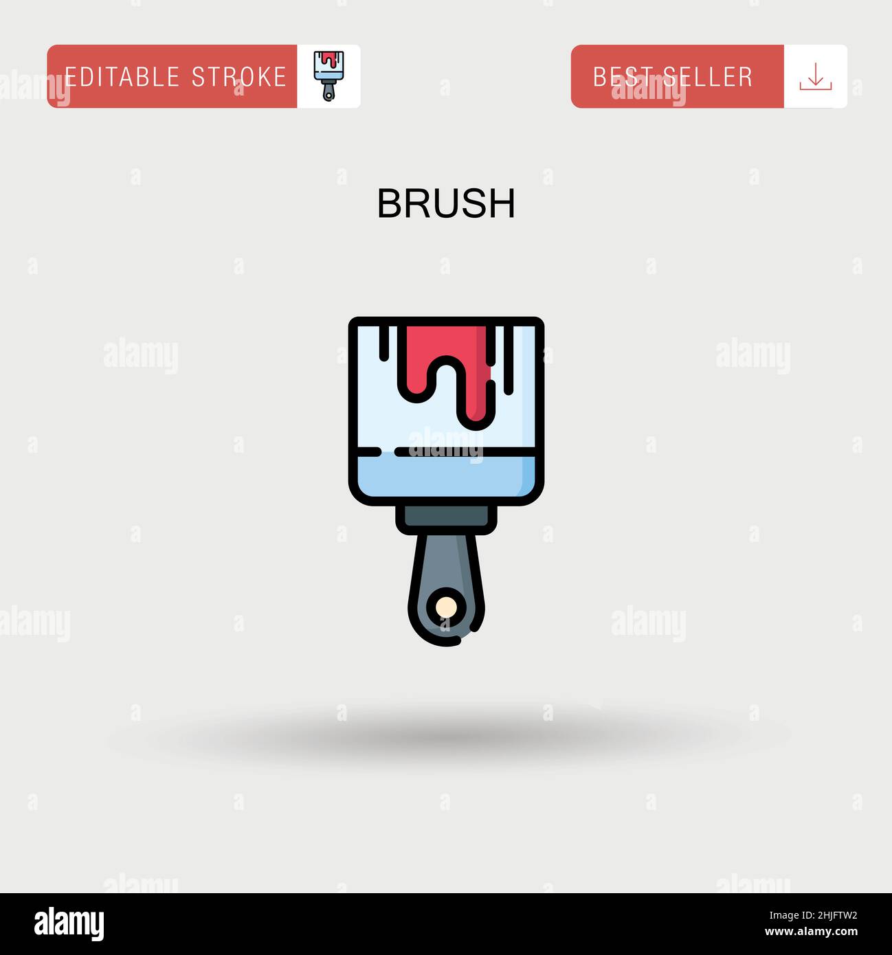 Brush Simple vector icon Stock Vector Image & Art - Alamy