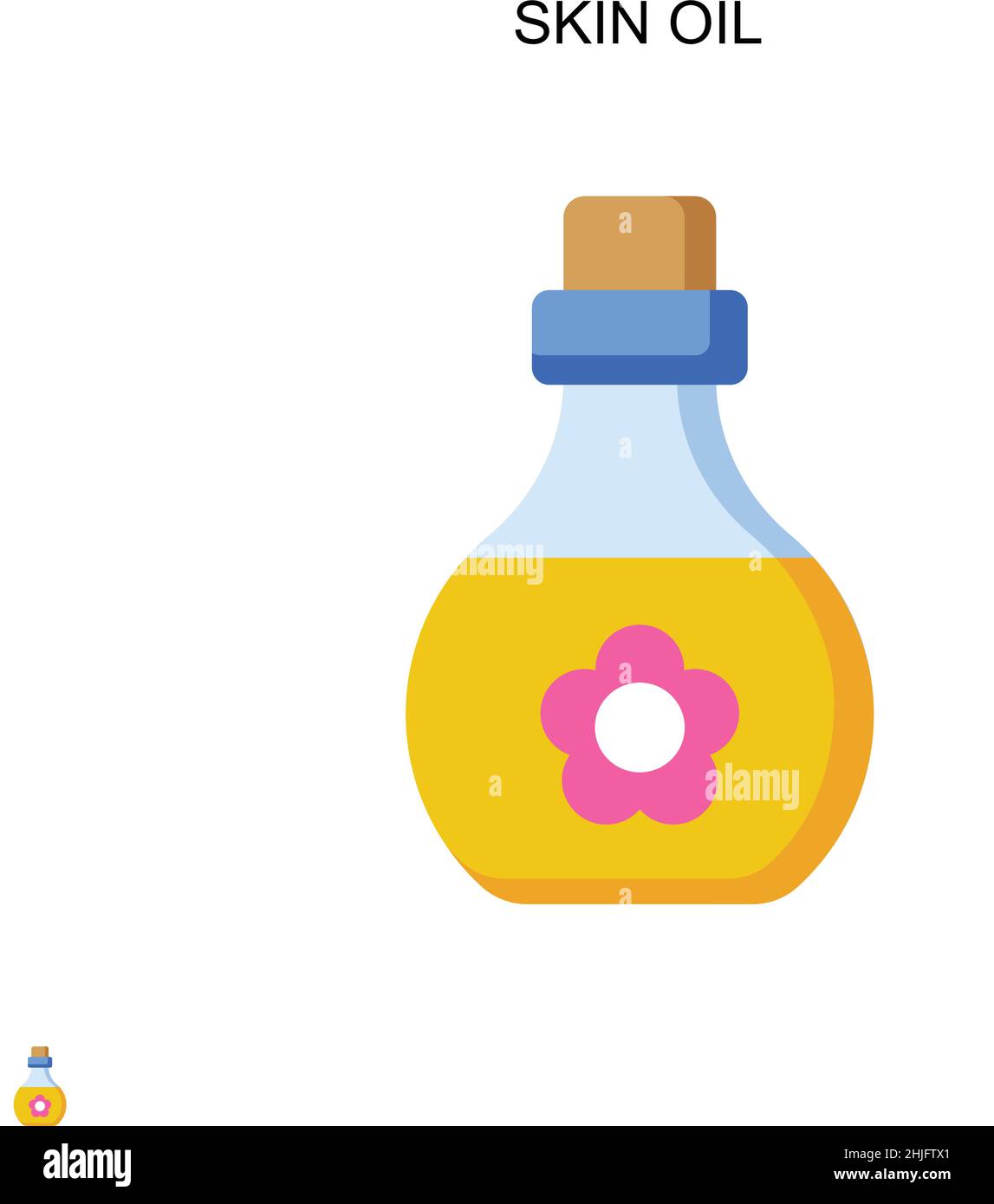 Skin oil Simple vector icon. Illustration symbol design template for ...