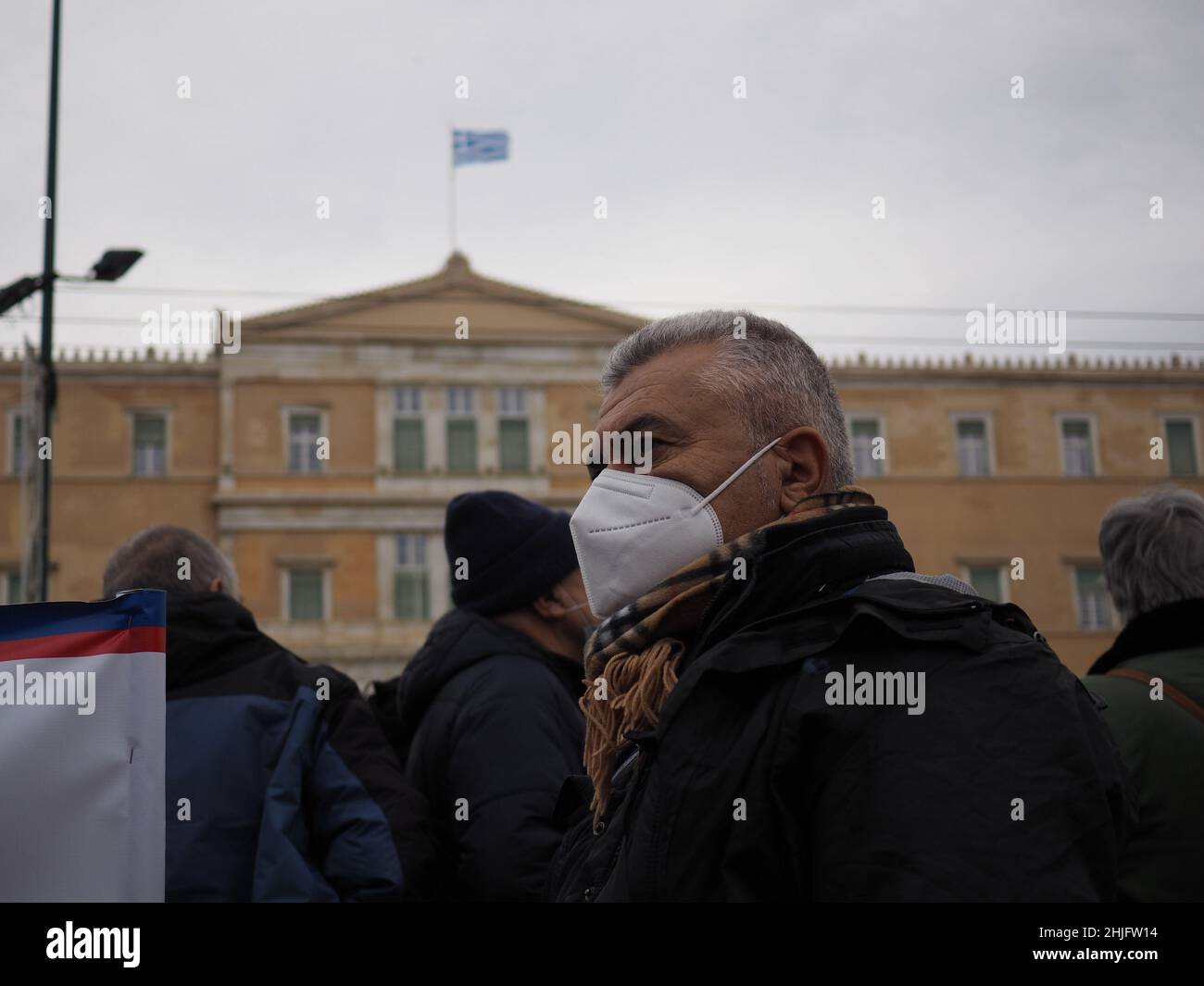 Residents of the Greek city of Patra protest in Athens demanding more ...