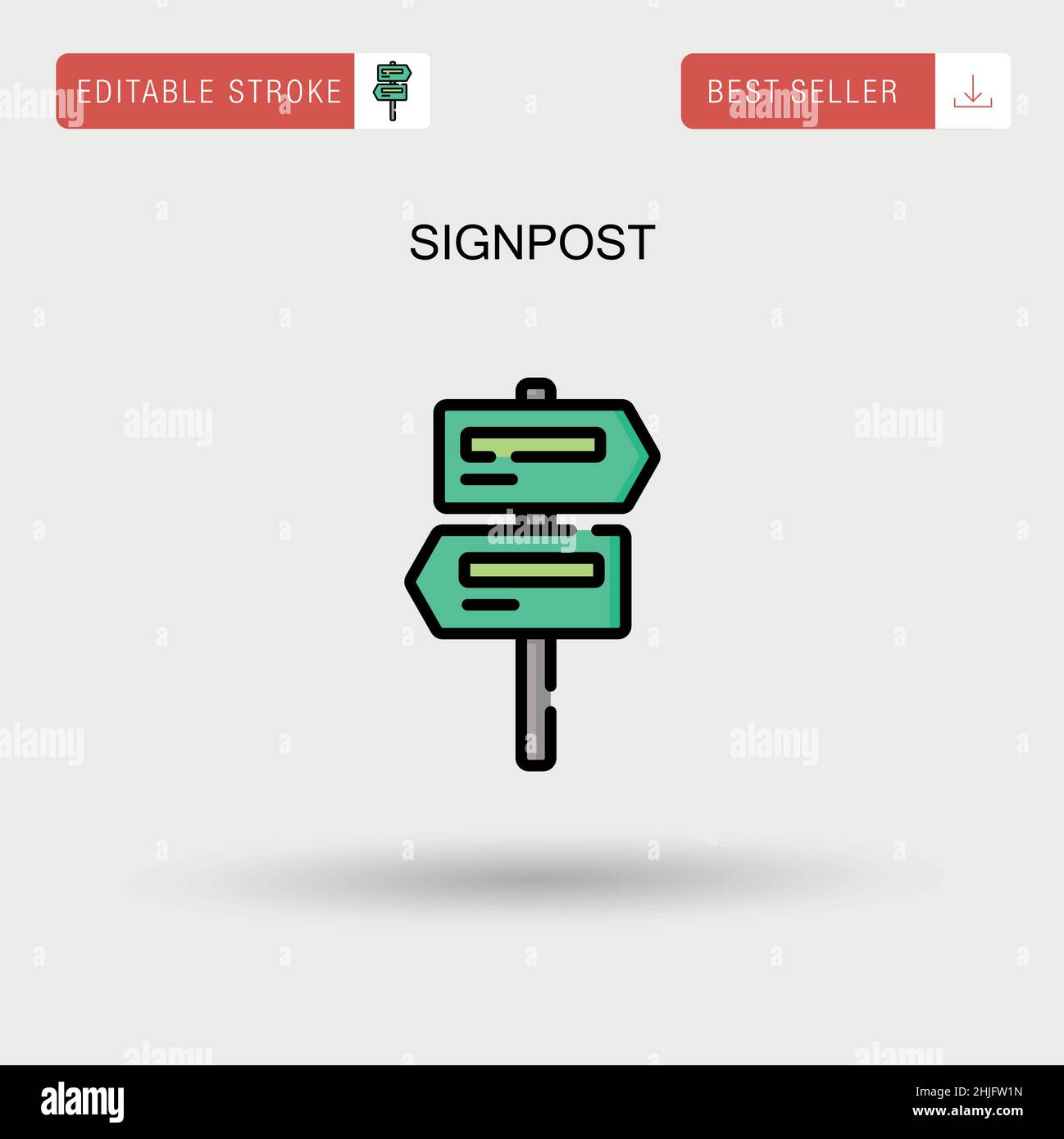 Signpost Simple vector icon Stock Vector Image & Art - Alamy