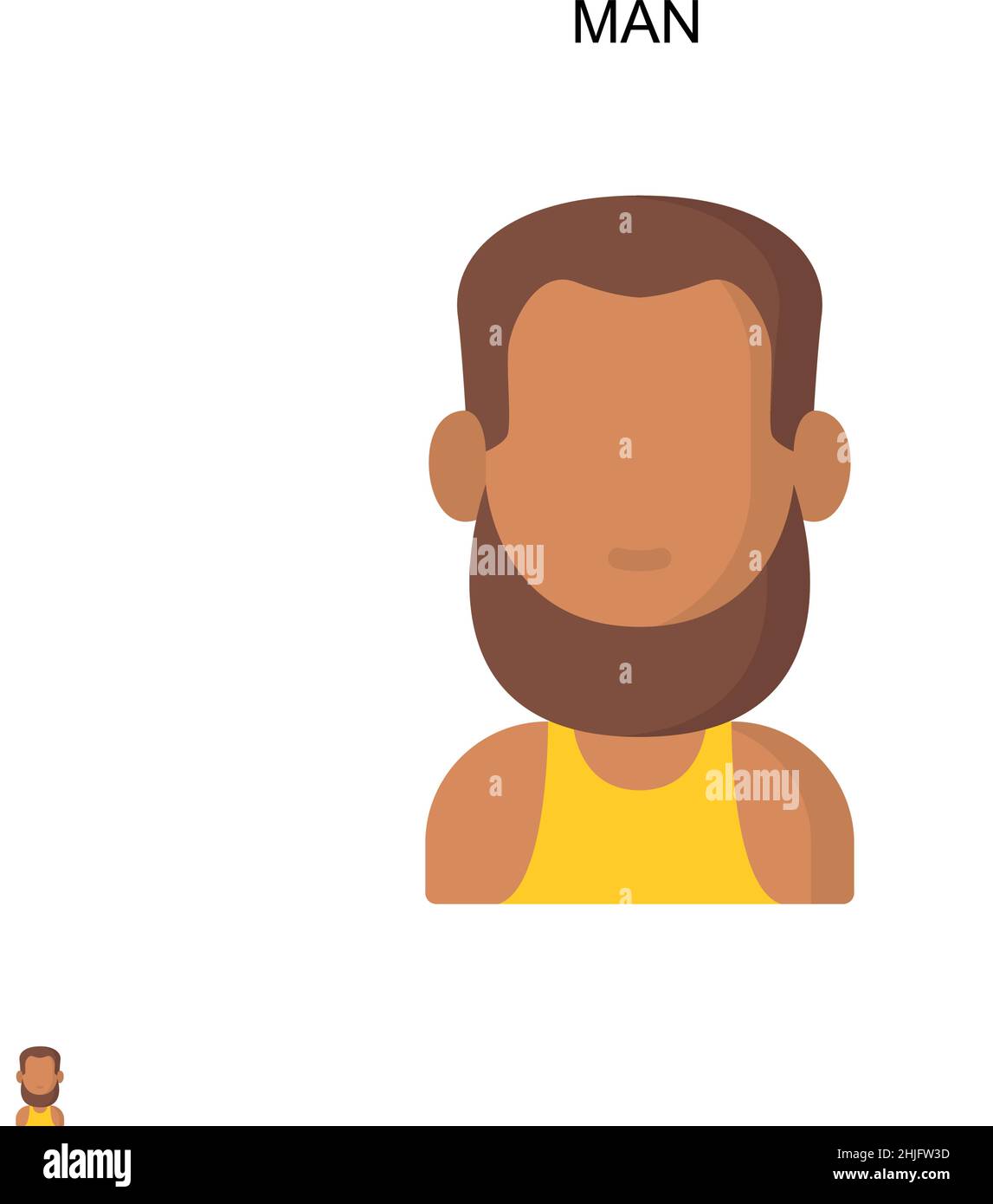 Man Simple vector icon. Illustration symbol design template for web ...