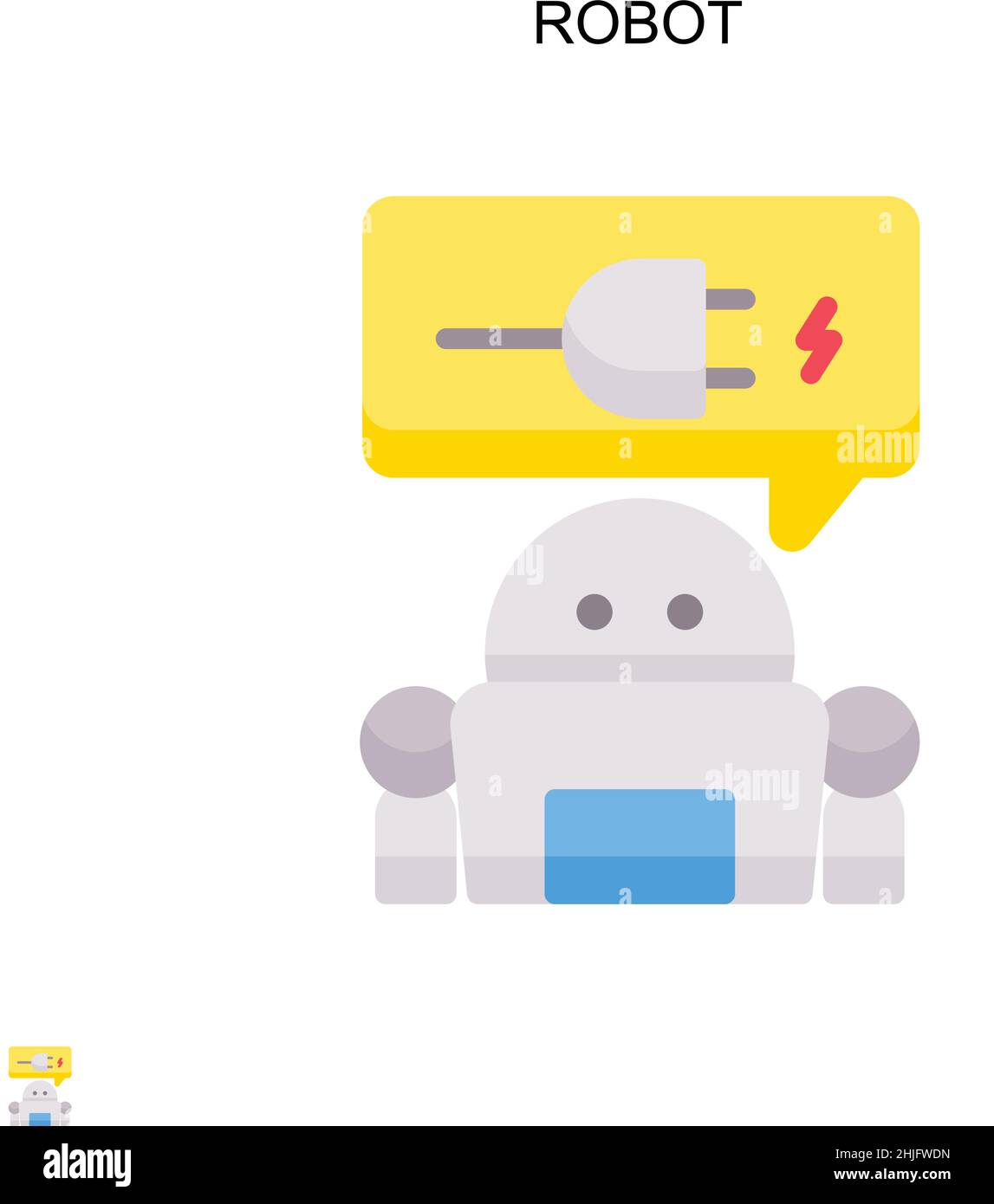 Robot Simple vector icon. Illustration symbol design template for web ...