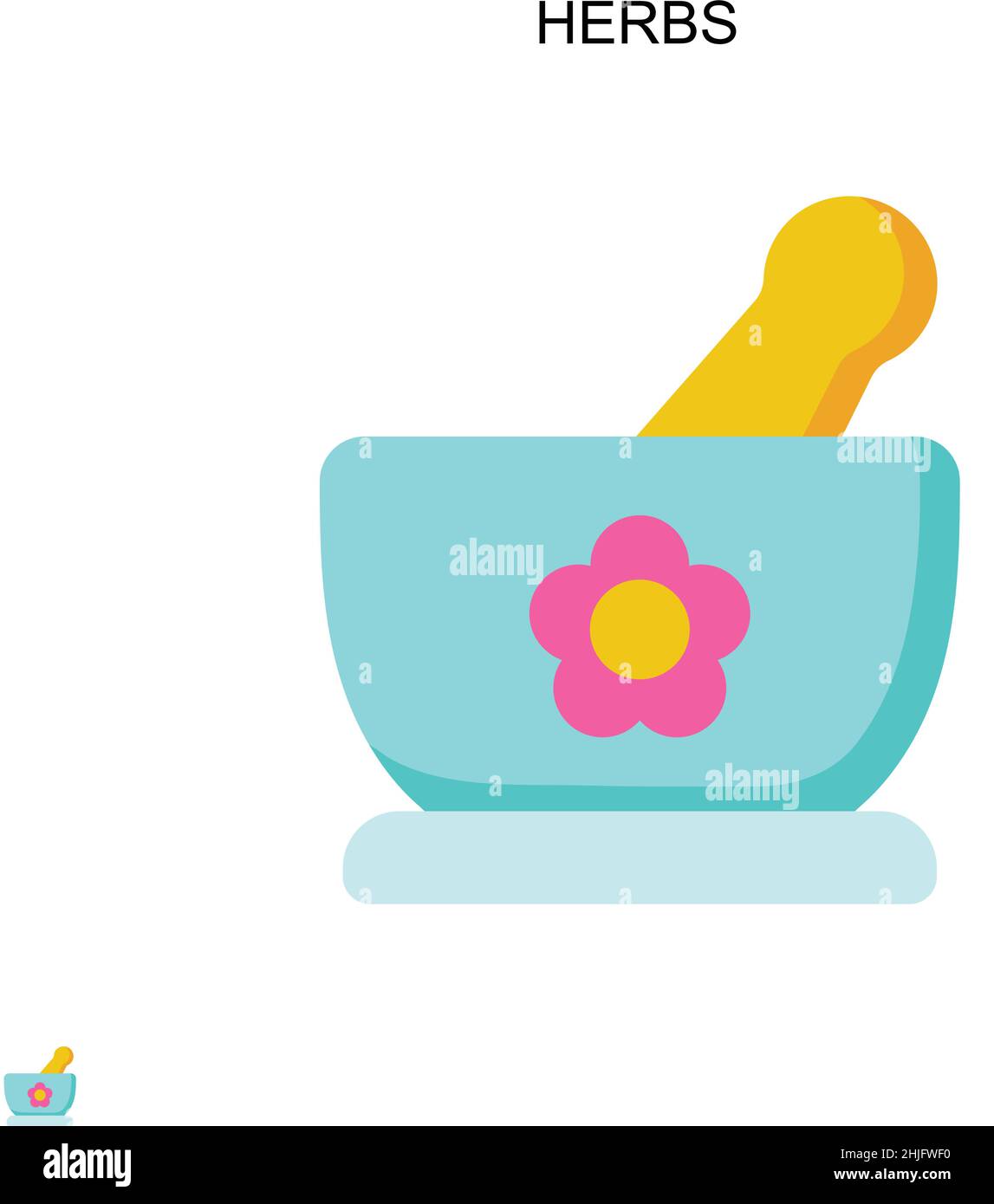 Herbs Simple vector icon. Illustration symbol design template for web ...