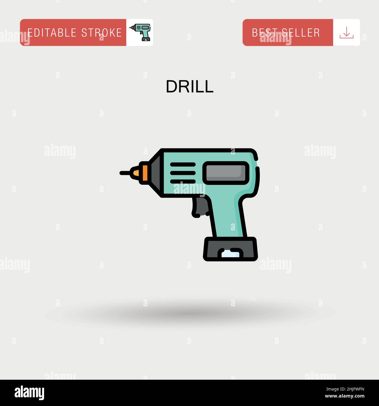 Drill Simple vector icon Stock Vector Image & Art - Alamy
