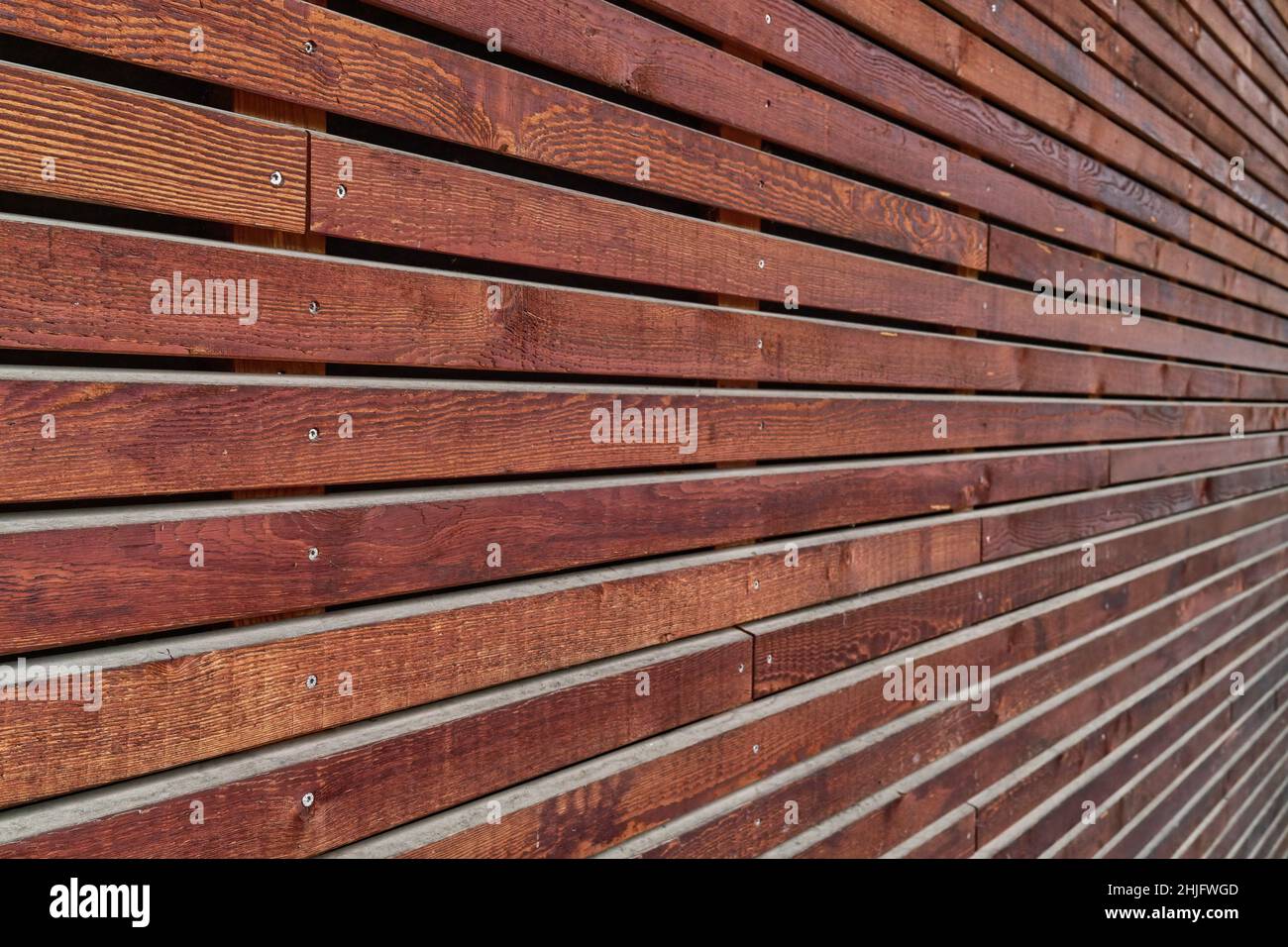Wood paneling with wooden slats Stock Photo - Alamy