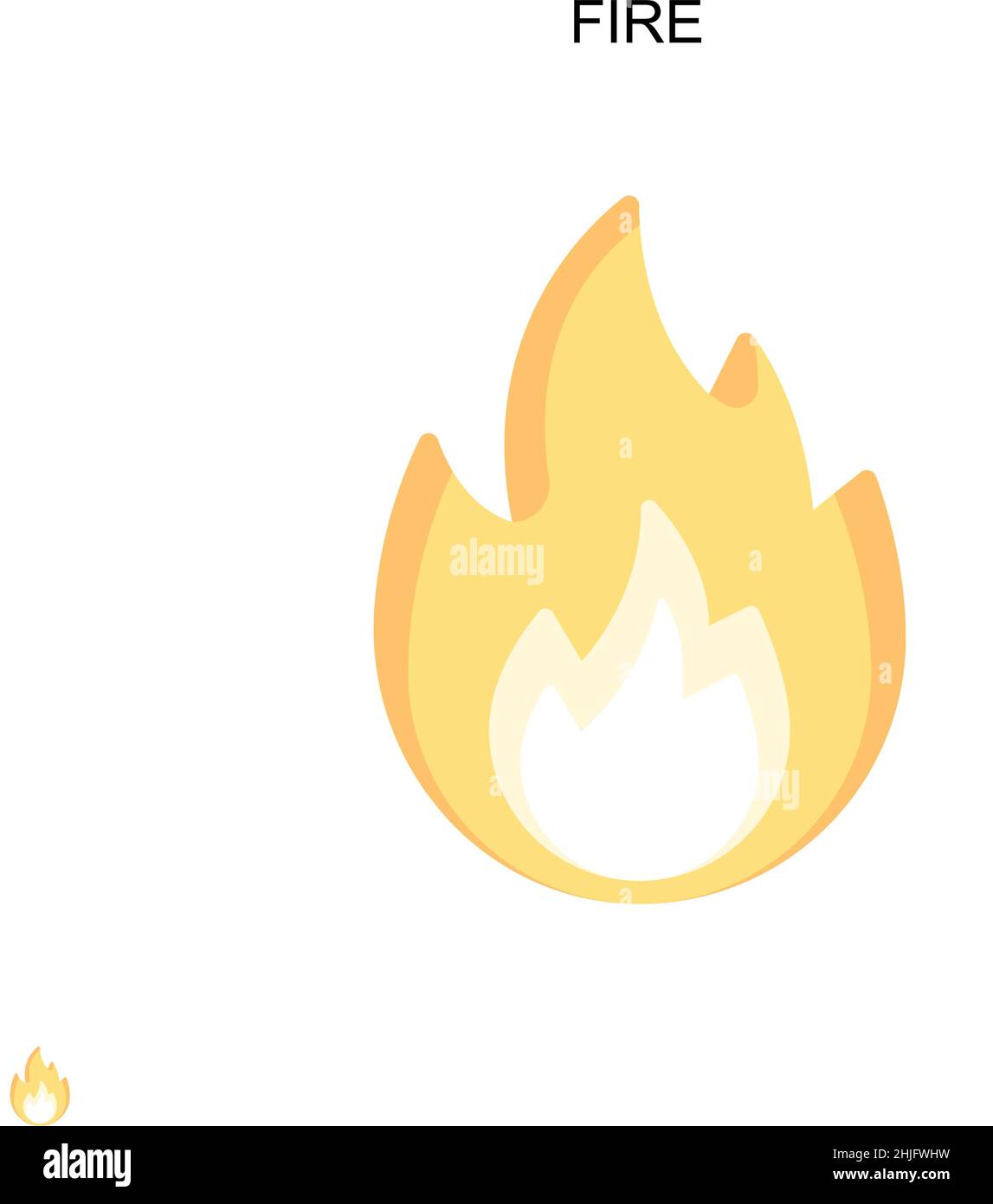 Fire Simple vector icon. Illustration symbol design template for web ...