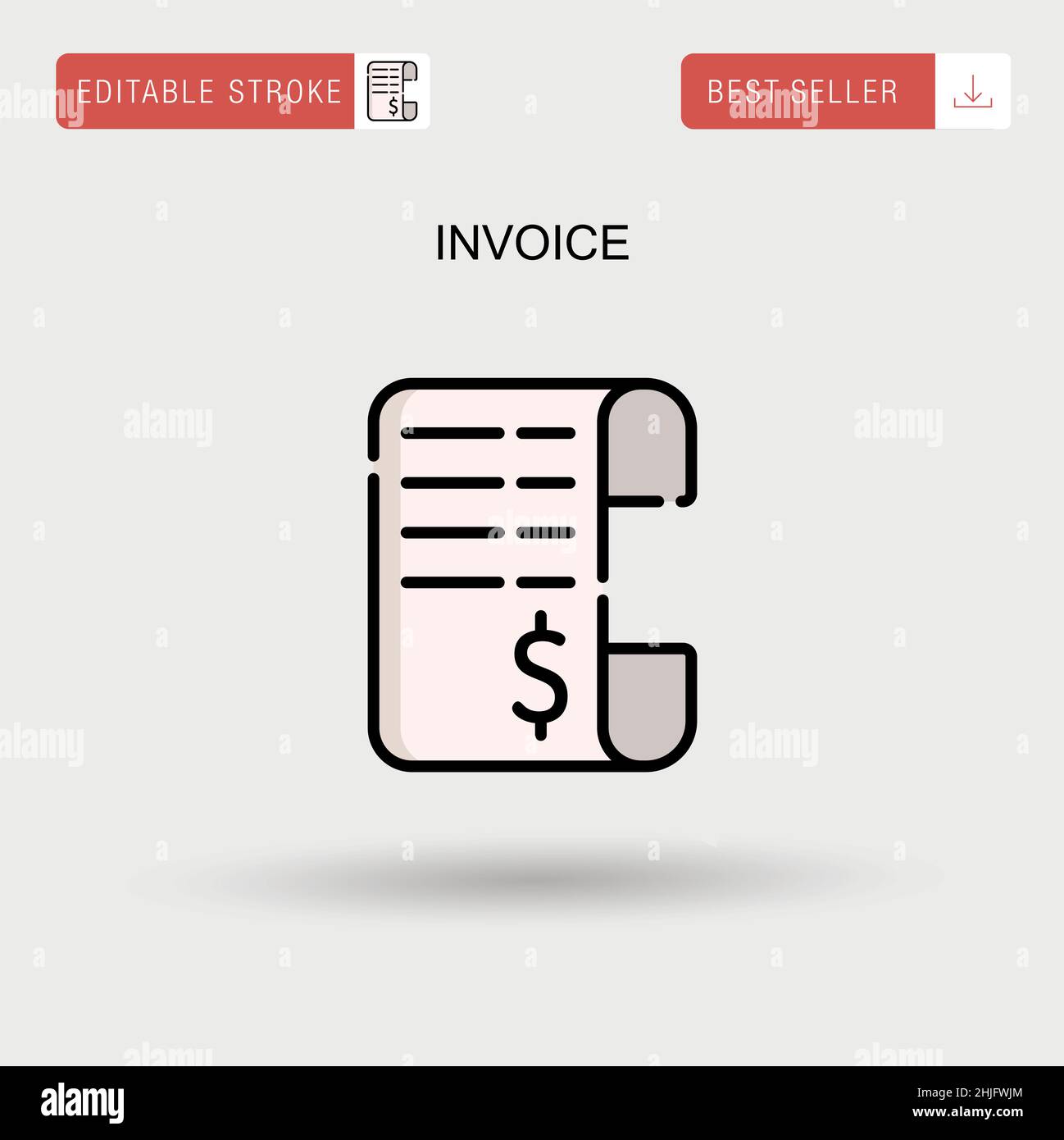 Invoice Simple vector icon Stock Vector Image & Art - Alamy